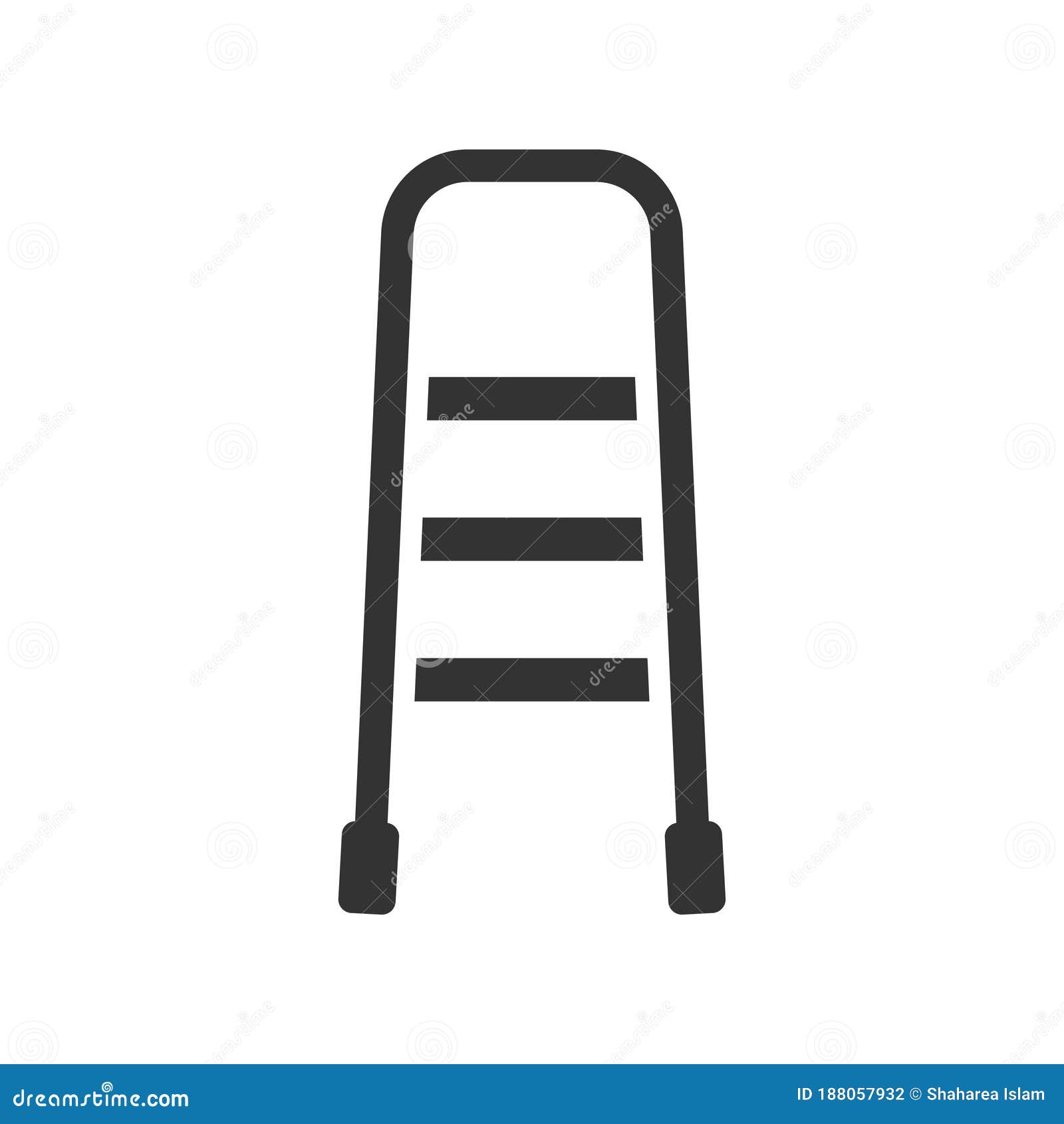 Climbing ladder icon stock vector. Illustration of construction - 188057932