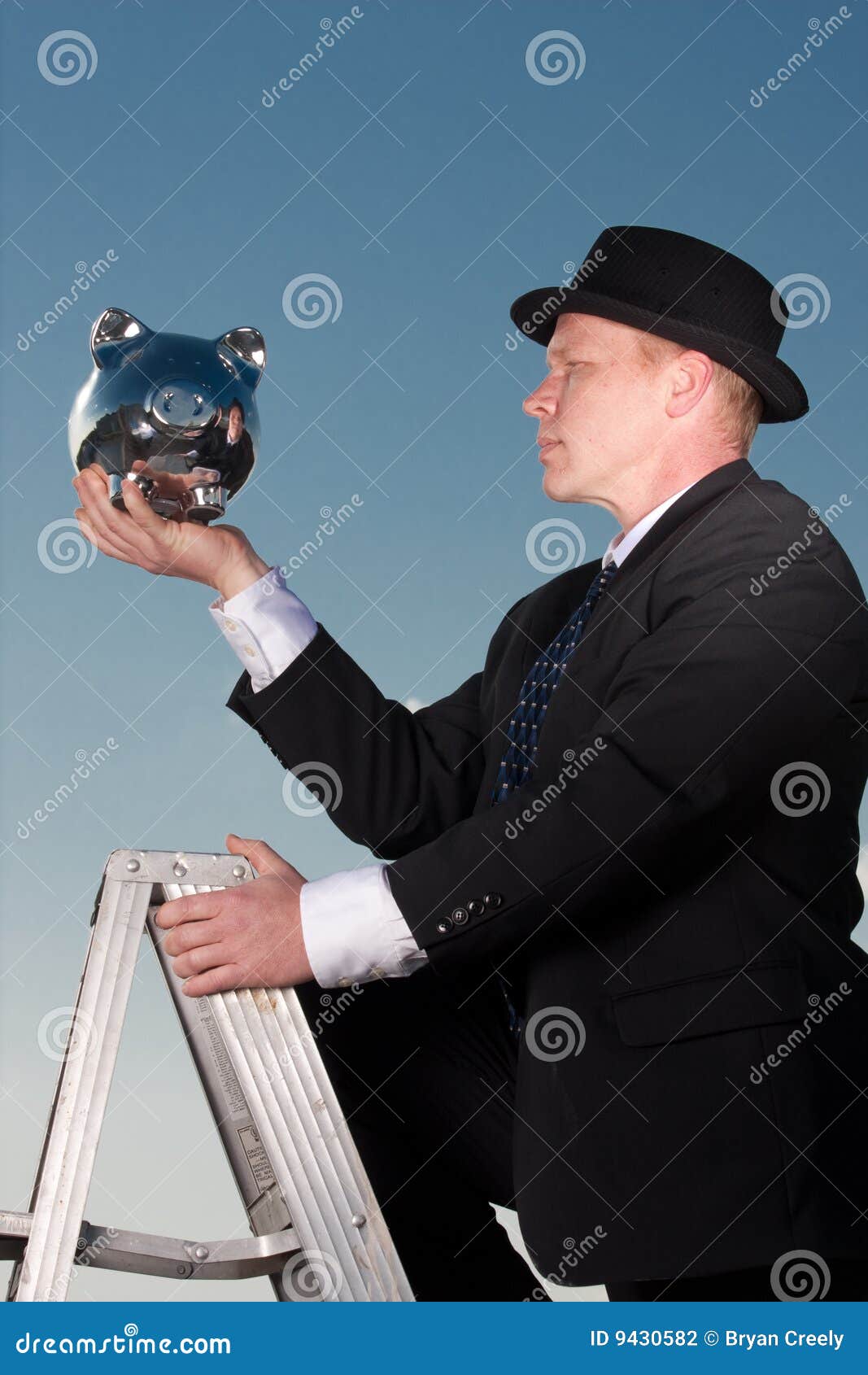 Climbing ladder for money stock photo. Image of caucasian - 9430582