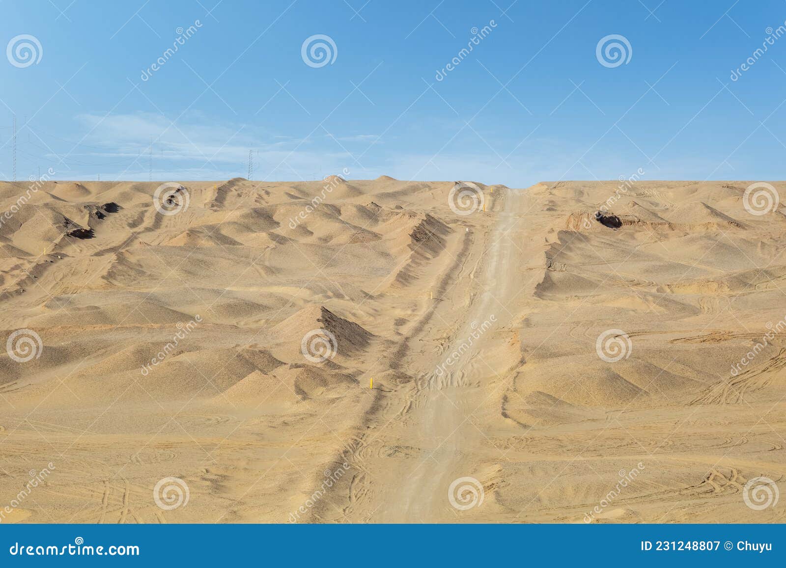 Climbing Lane on Desert Wilderness Stock Image - Image of track ...