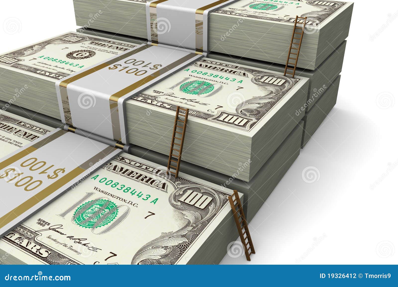 Climbing money stacks stock illustration. Illustration of bills - 19326412