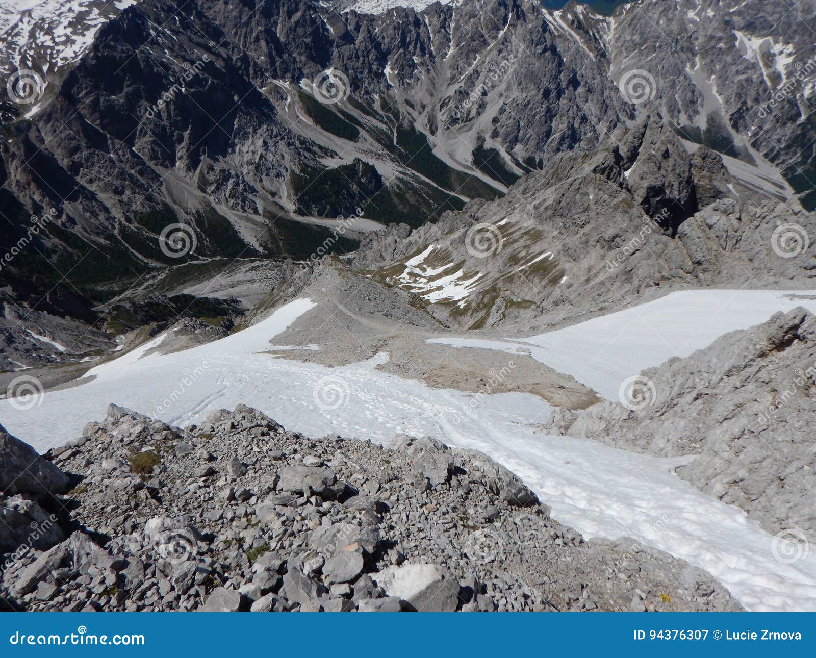 Climbing Mountain Ridge Watzmann in Germany Stock Image - Image of ...
