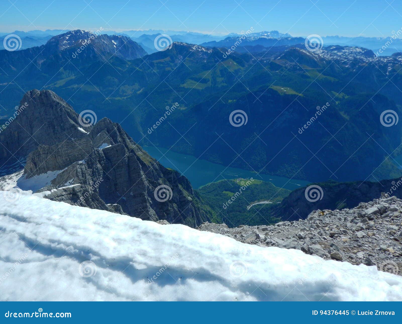 Climbing Mountain Ridge Watzmann in Germany Stock Image - Image of ...