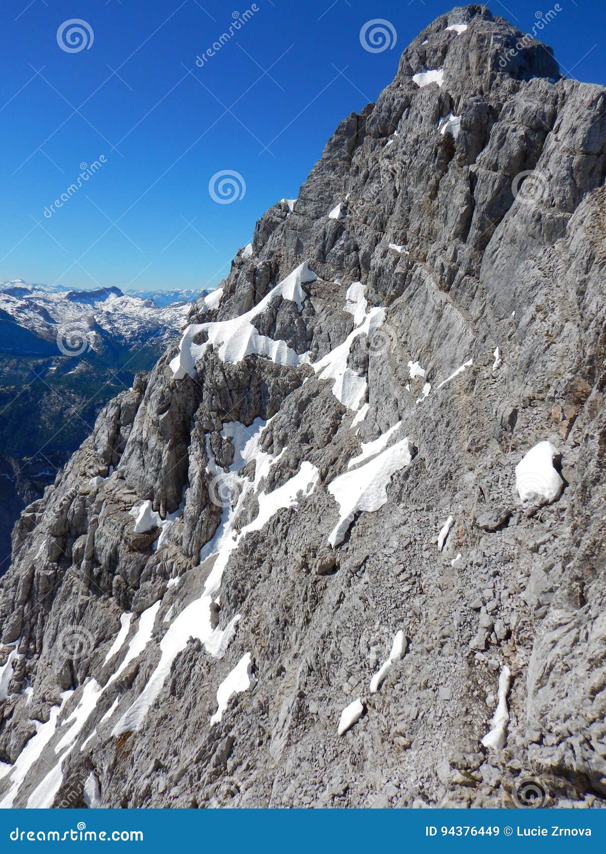 Climbing Mountain Ridge Watzmann in Germany Stock Image - Image of ...