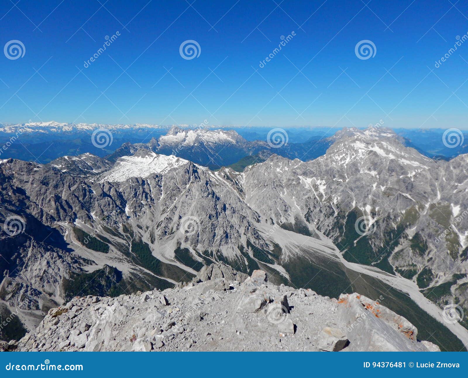 Climbing Mountain Ridge Watzmann in Germany Stock Image - Image of cold ...