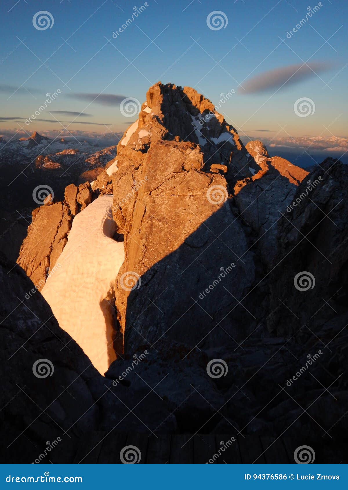 Climbing Mountain Ridge Watzmann in Germany Stock Photo - Image of ...