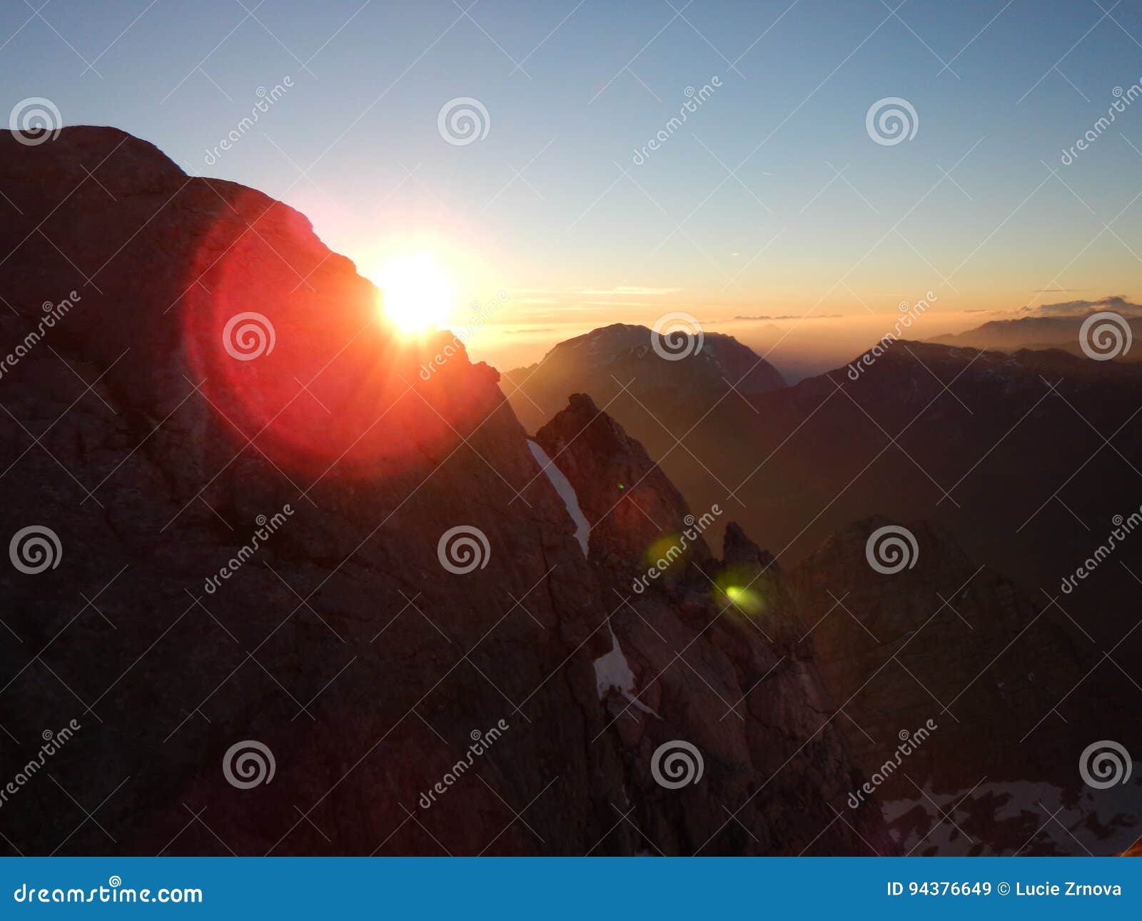 Climbing Mountain Ridge Watzmann in Germany Stock Image - Image of ...