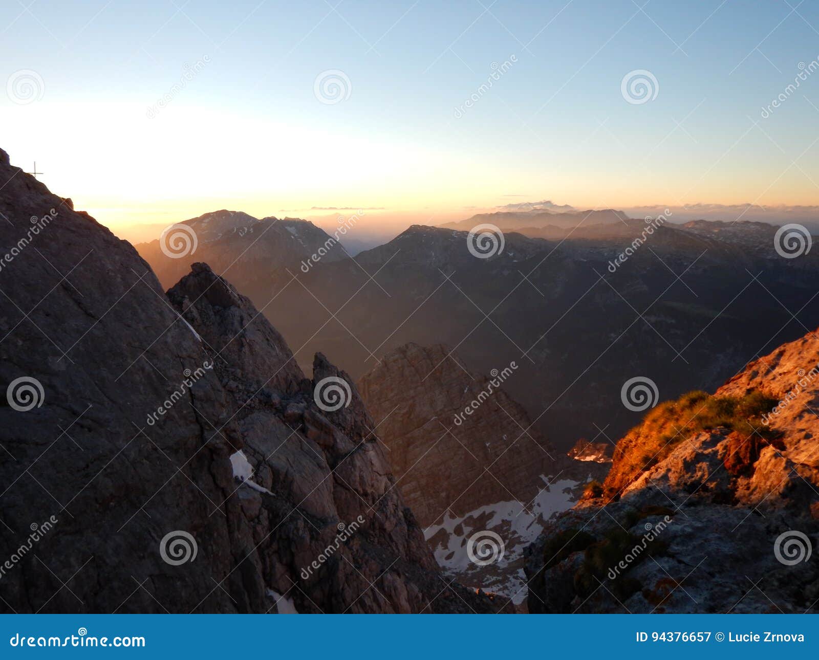 Climbing Mountain Ridge Watzmann in Germany Stock Image - Image of ...