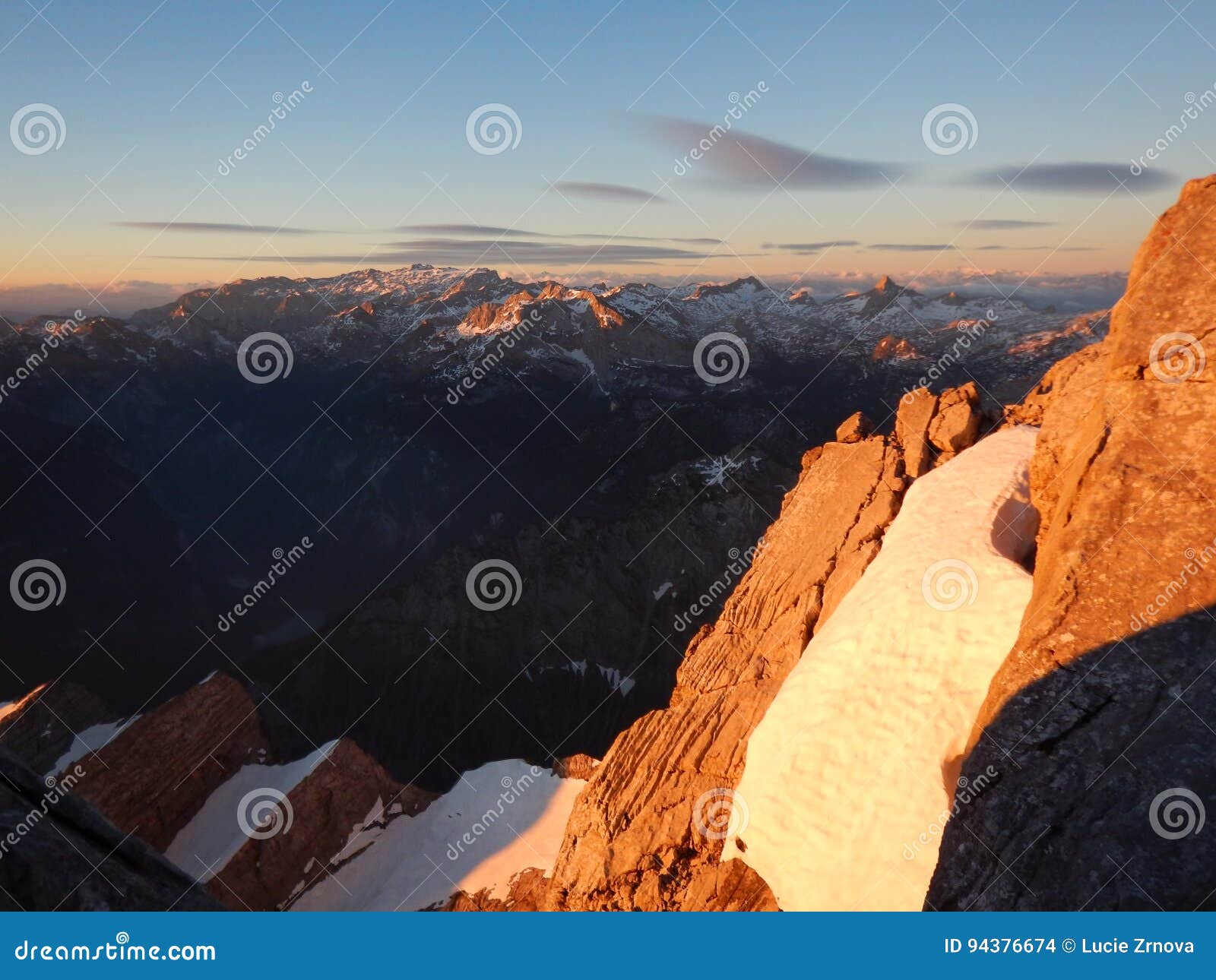 Climbing Mountain Ridge Watzmann in Germany Stock Photo - Image of ...