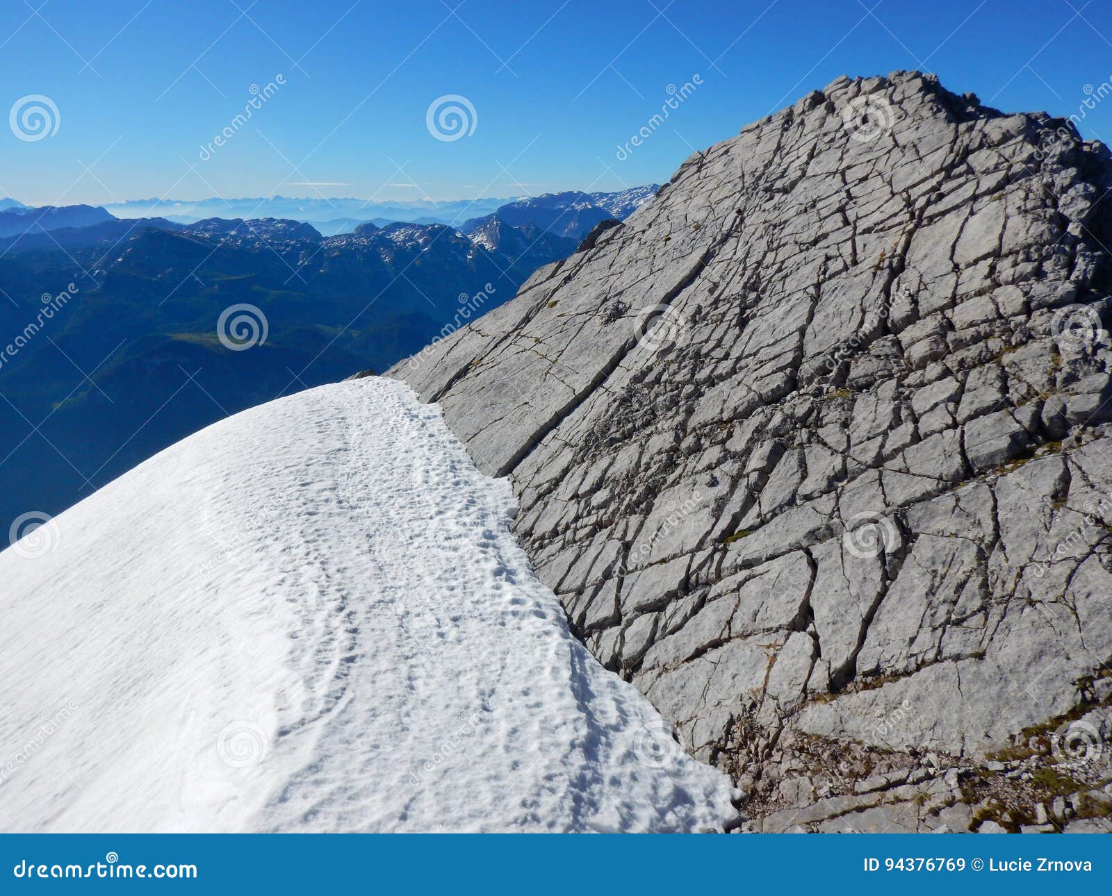 Climbing Mountain Ridge Watzmann in Germany Stock Image - Image of ...
