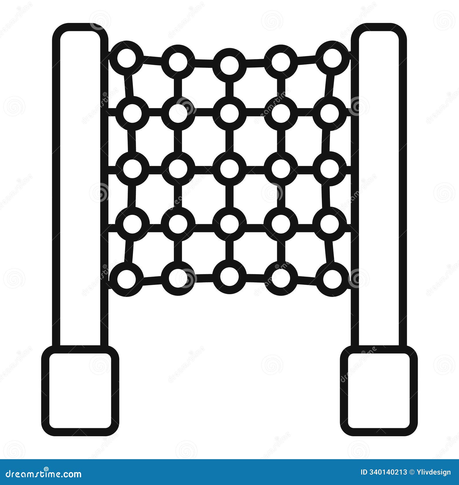 Climbing Net Obstacle Course Equipment Icon Outline Stock Illustration ...