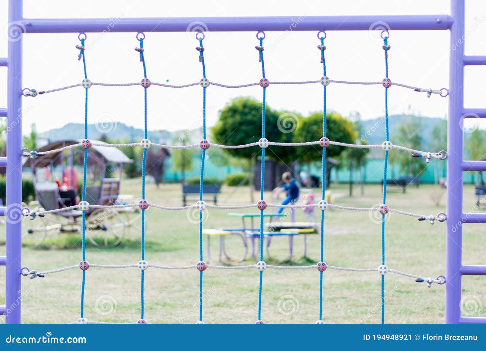 Climbing Net Toy in Public Children Play Park Stock Image - Image of ...