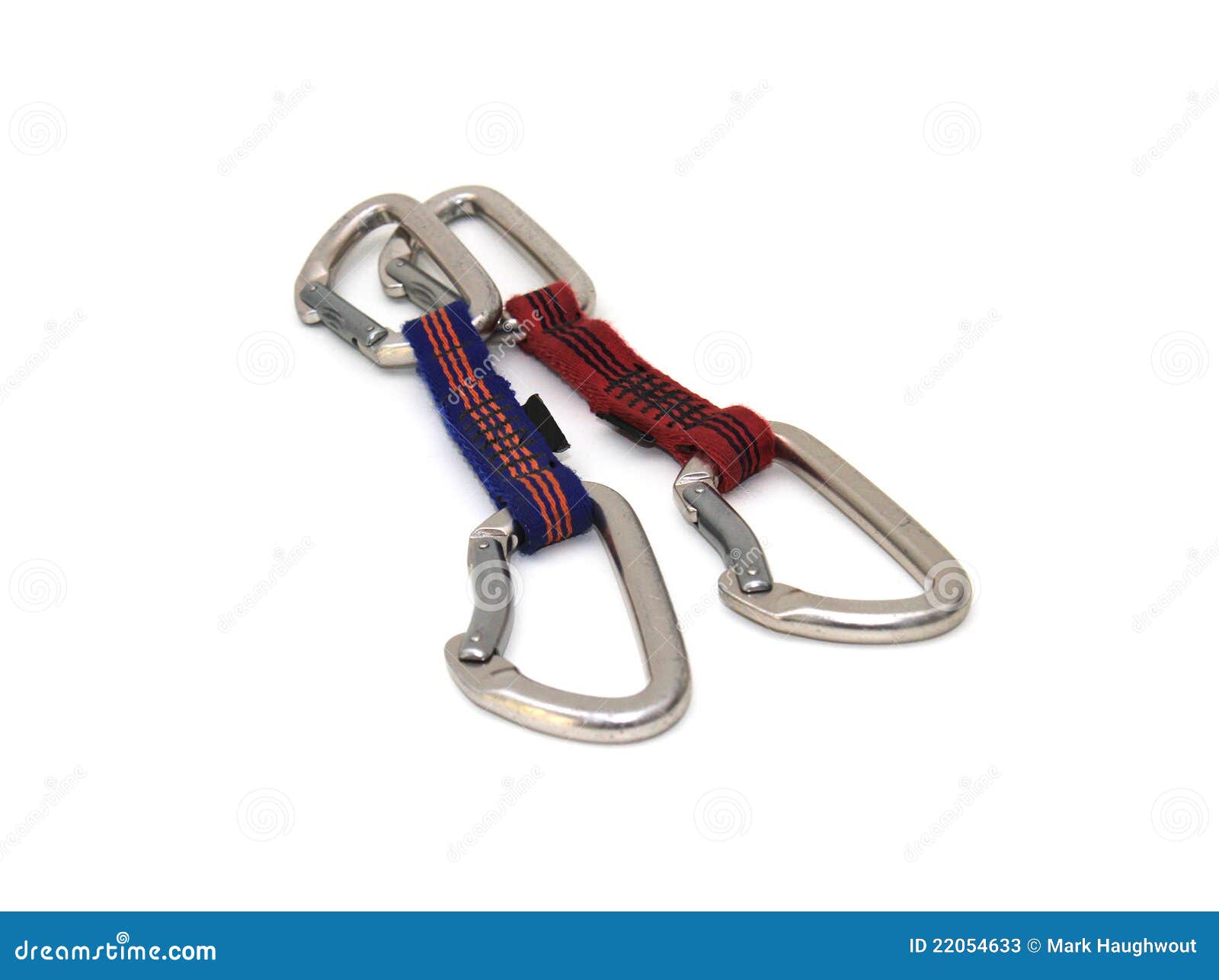 Climbing quickdraws stock image. Image of recreation - 22054633