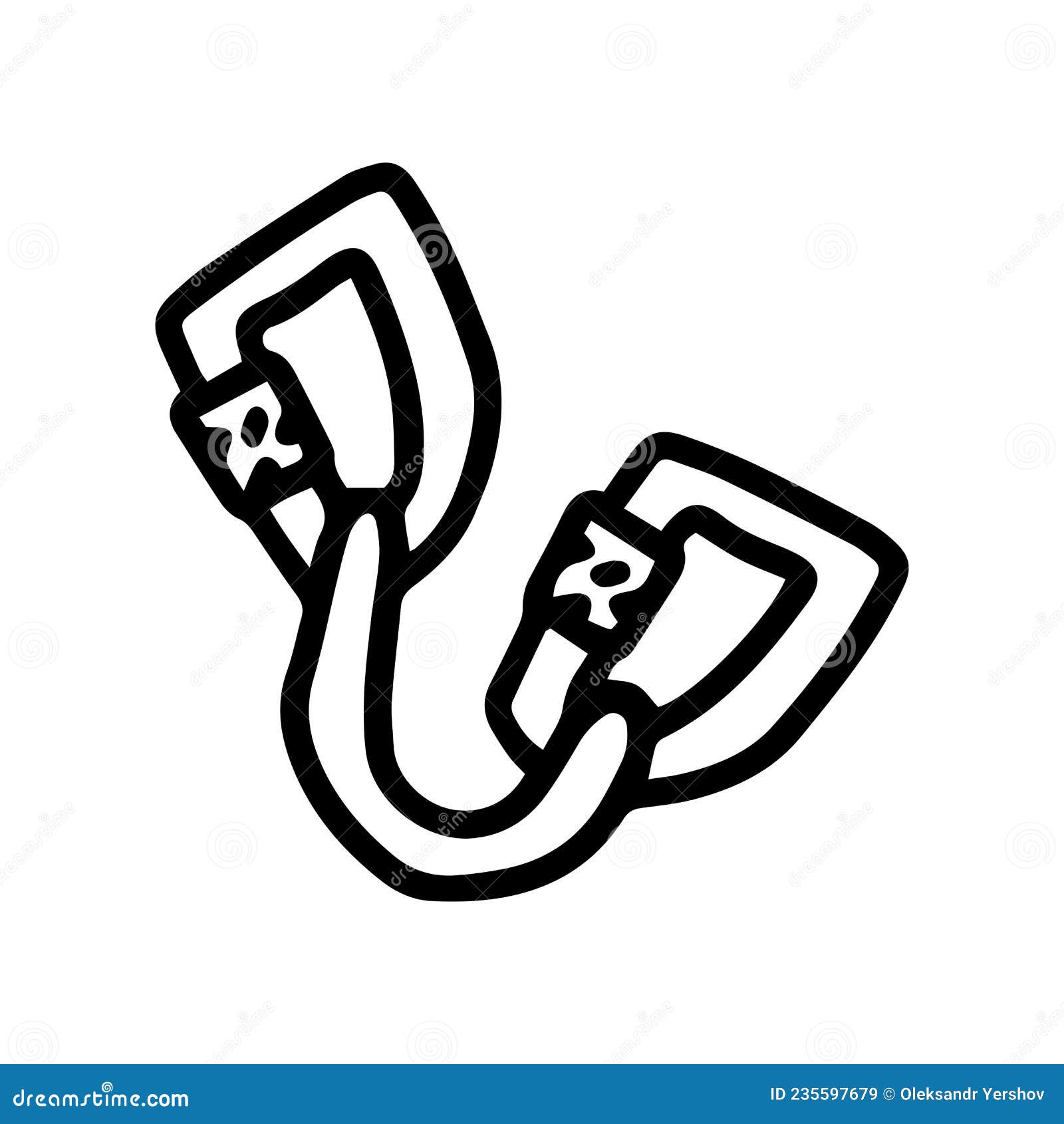 Climbing Quickdraws Line Vector Doodle Simple Icon Stock Vector ...