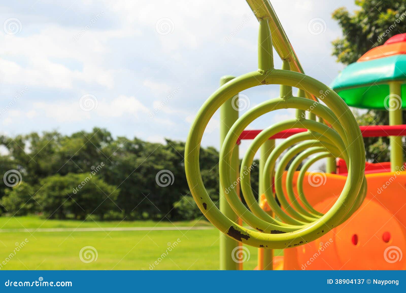 Climbing Rings in Playground Stock Image - Image of equipment, kids ...