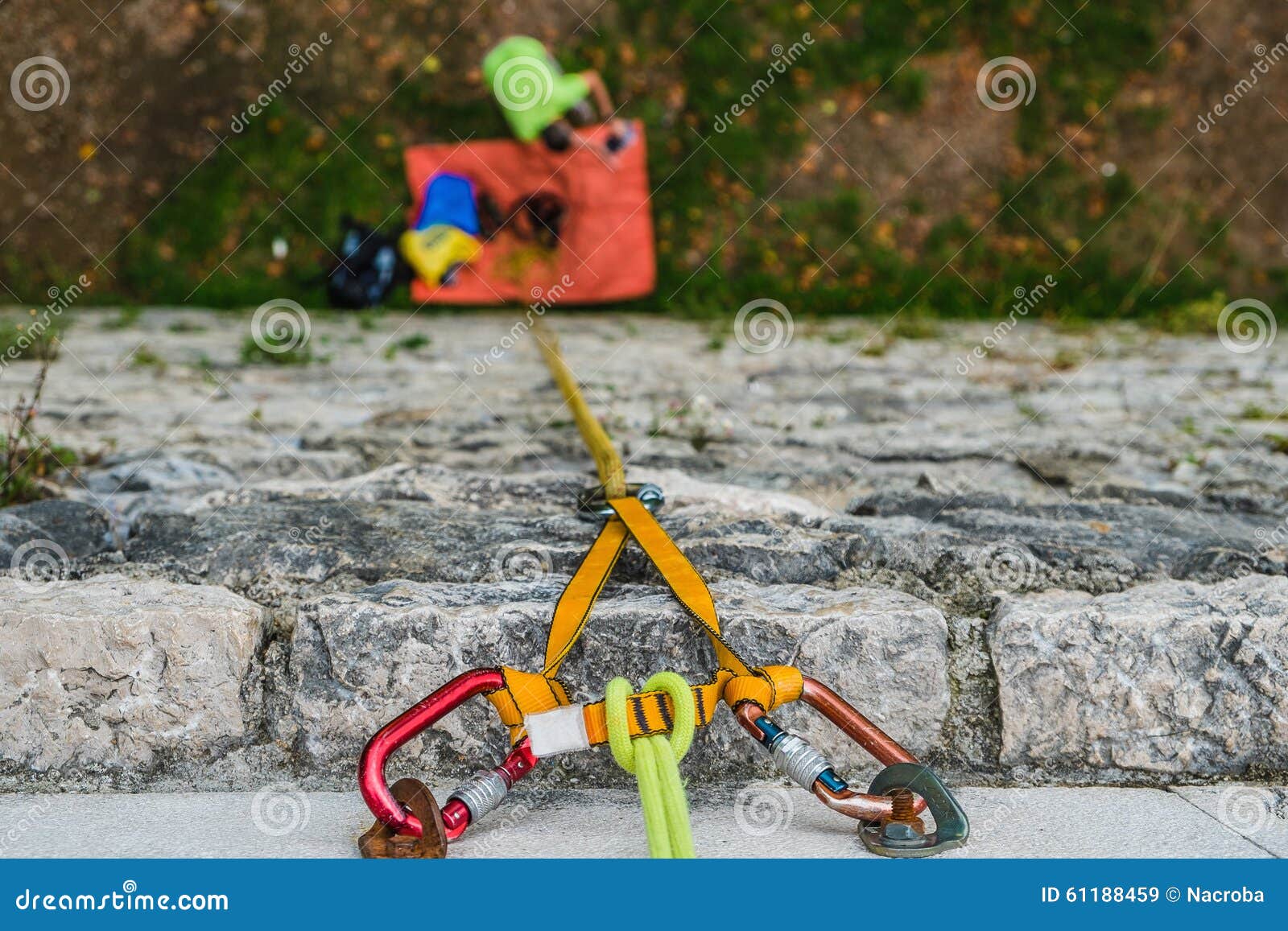 Climbing rock stock image. Image of extreme, hook, equipment - 61188459