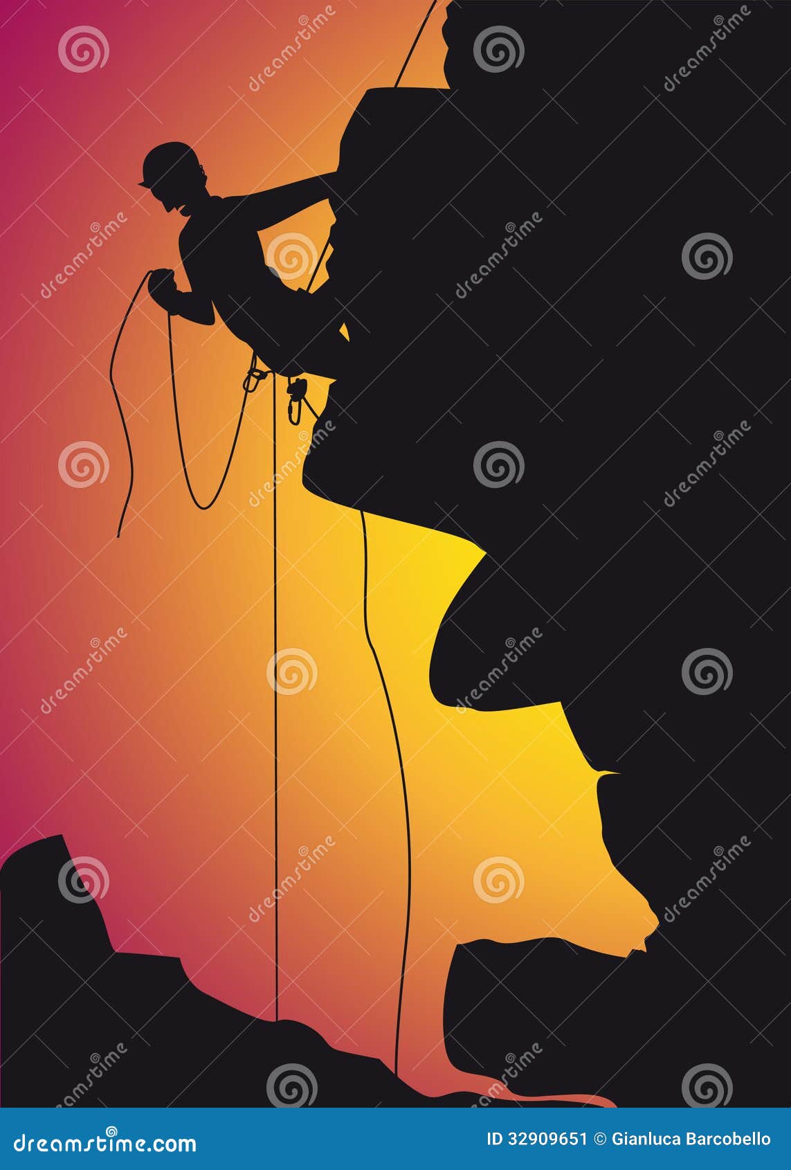 Climbing_rocks_silhouette stock illustratie. Illustration of naughty ...