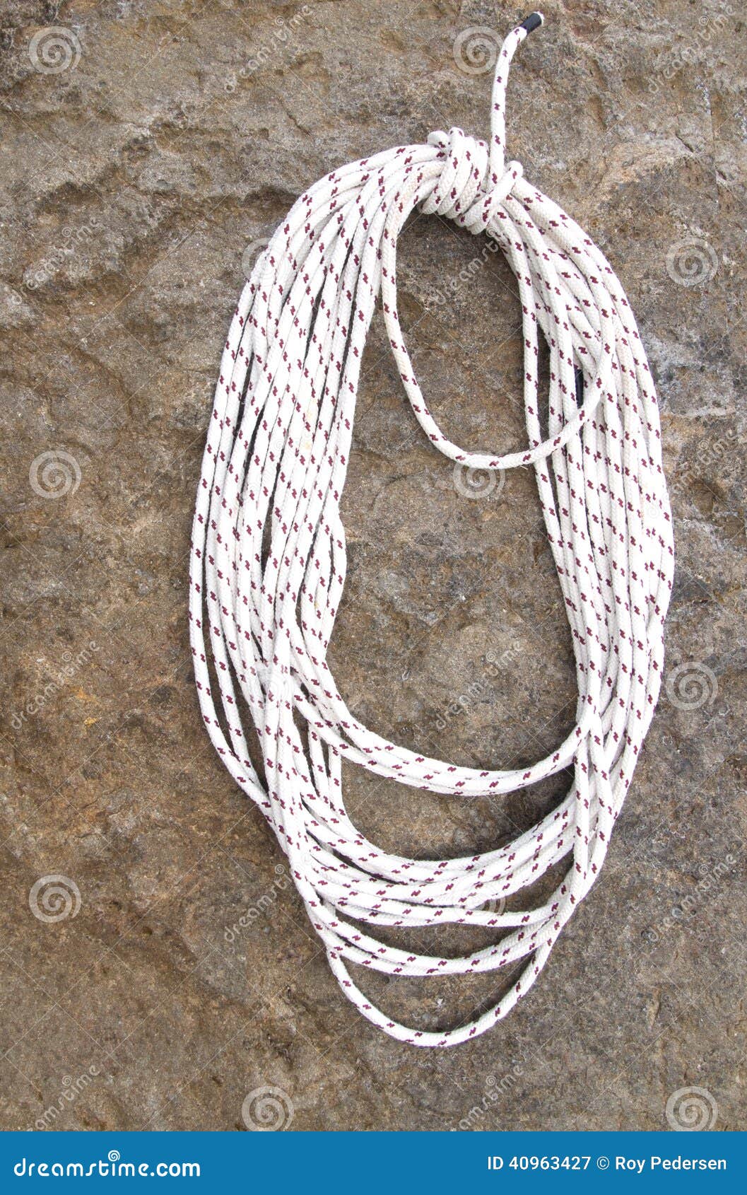 Climbing rope stock image. Image of granite, coil, cliff - 40963427