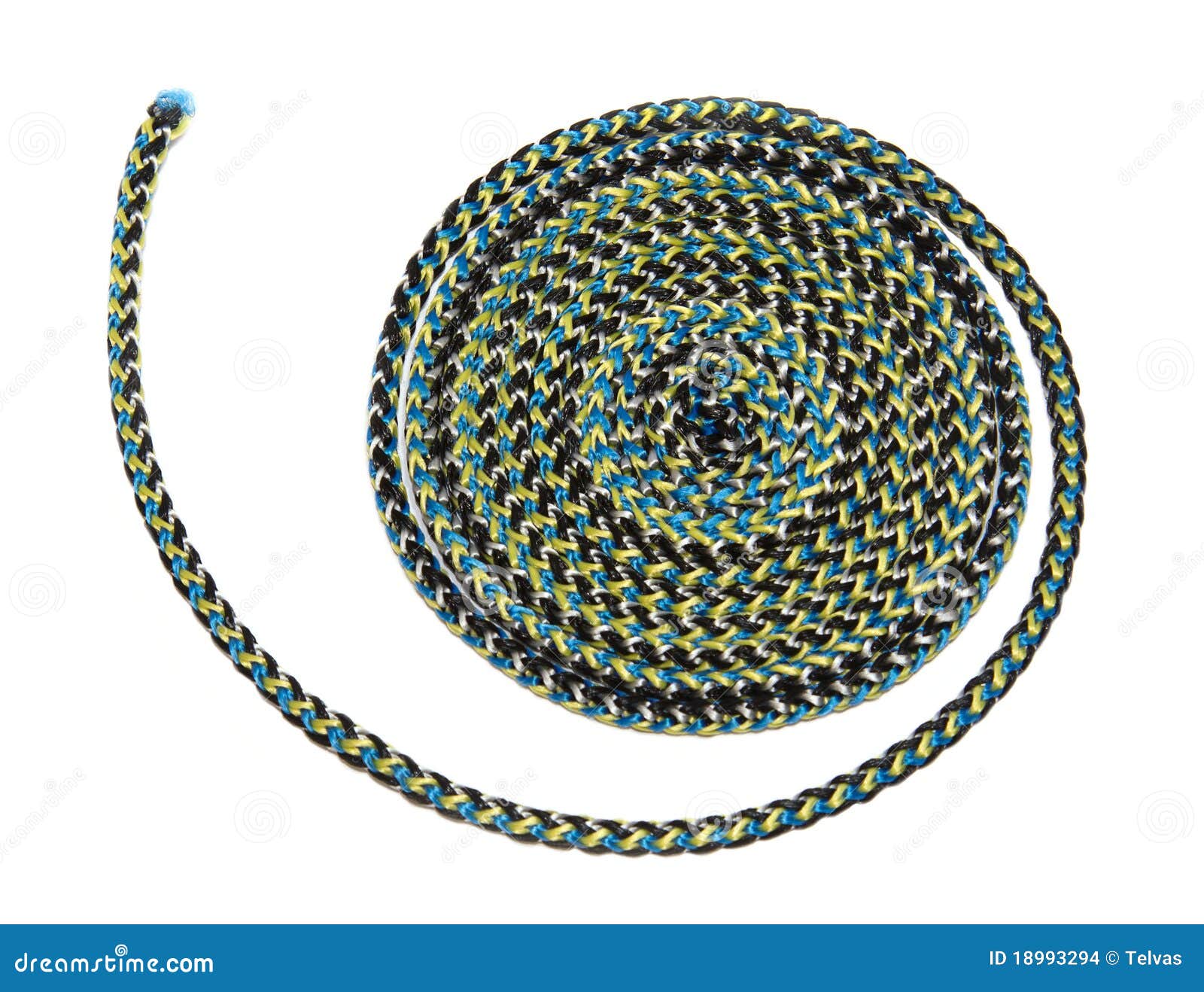 Climbing Rope Curled into a Spiral Stock Photo - Image of abstract ...