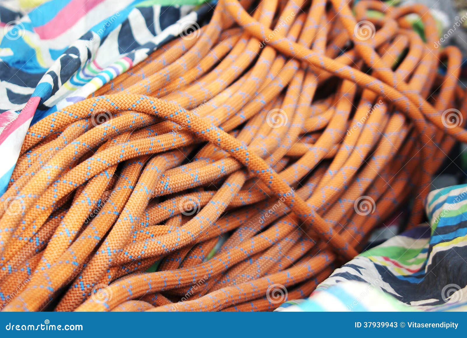 Climbing rope stock image. Image of sport, cord, white - 37939943