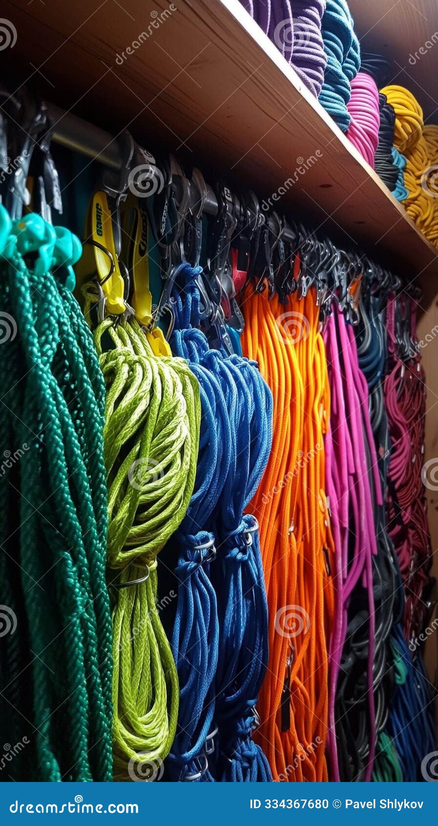 Climbing Ropes are Stored in the Closet Stock Photo - Image of nylon ...