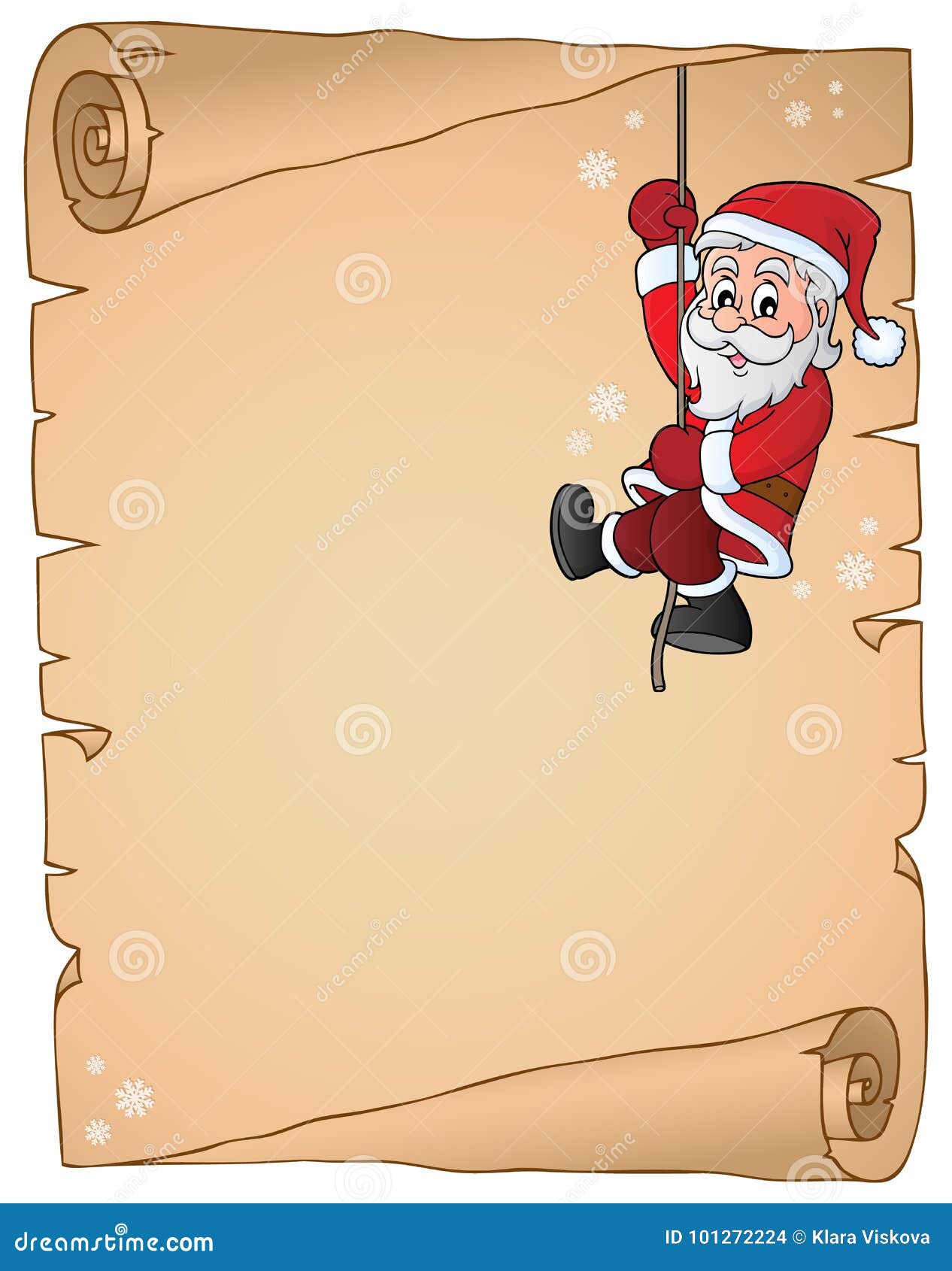 Climbing Santa Claus Theme Parchment 1 Stock Vector - Illustration of ...