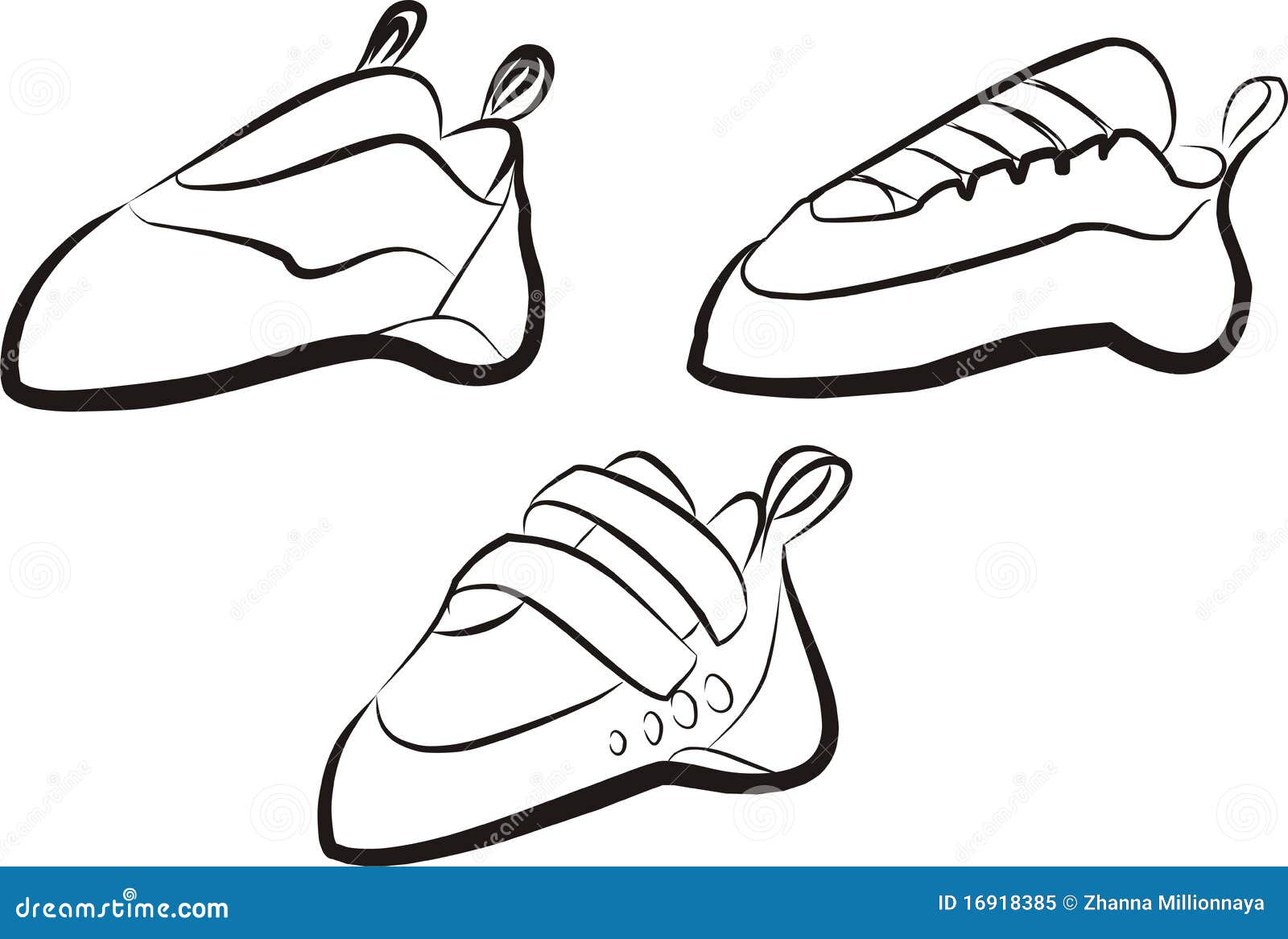 Climbing shoes stock vector. Illustration of friction - 16918385