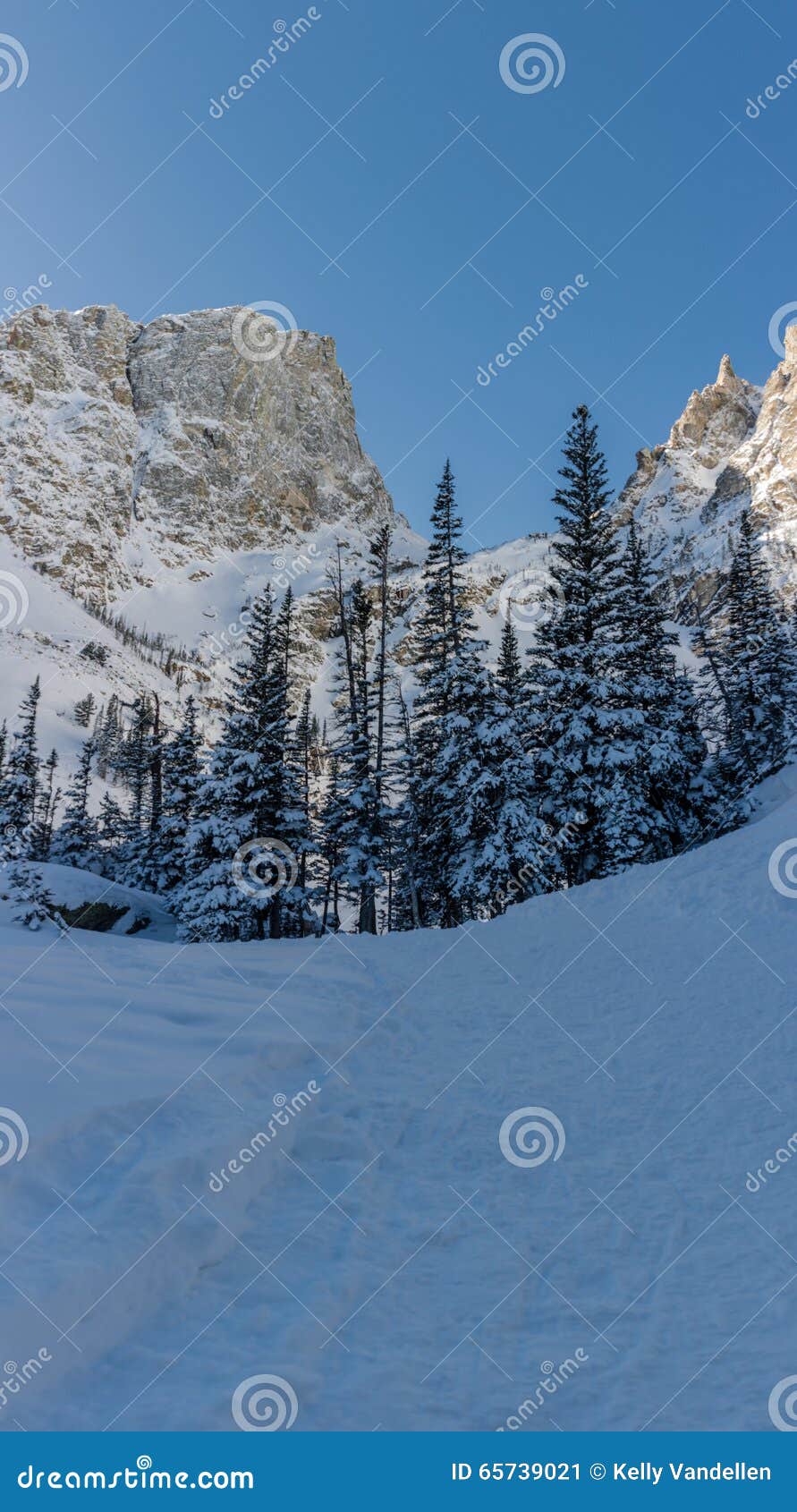 Climbing a Snow Drift in Colorado Mountains Stock Image - Image of ...