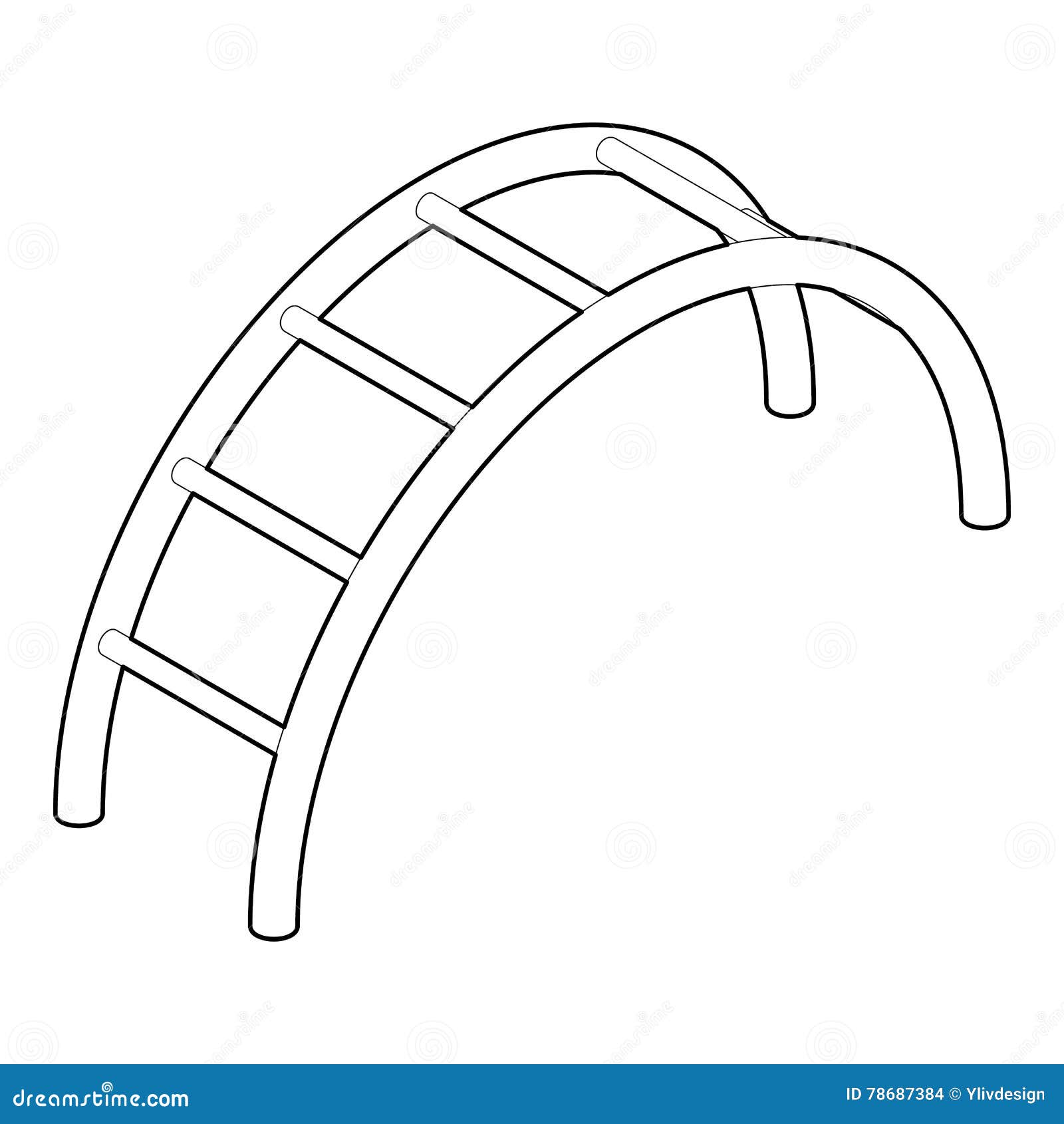 Climbing Stairs Icon, Outline Style Stock Vector - Illustration of ...