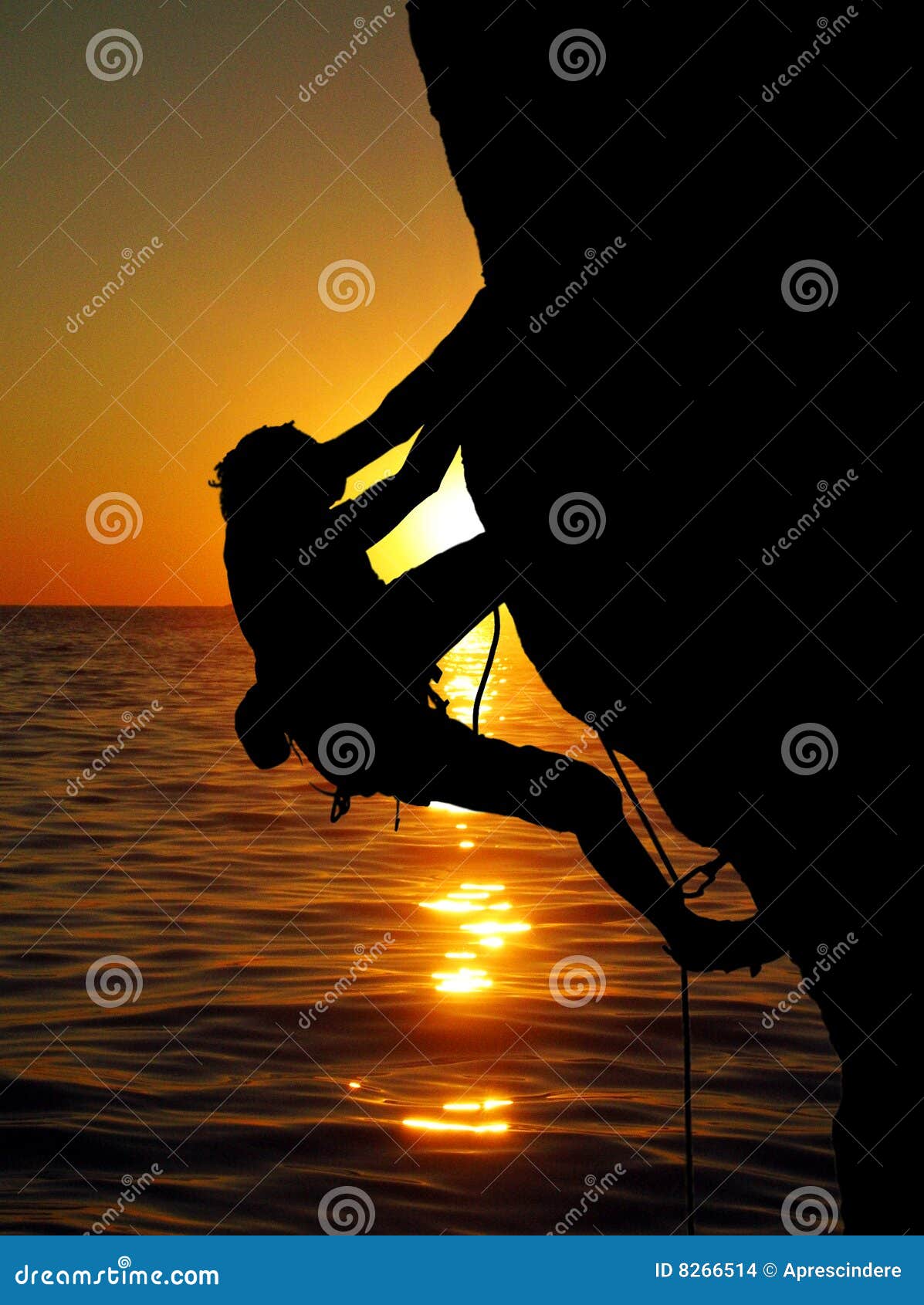Climbing in the sunset stock photo. Image of climbing - 8266514