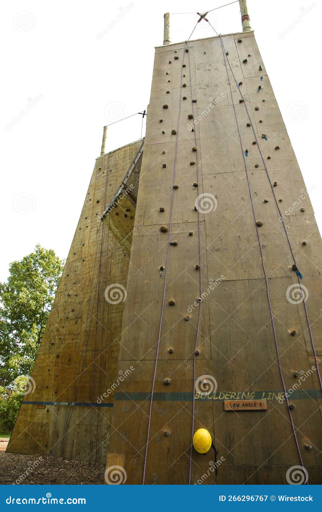 Climbing Tower Made Out of Wood for Physical Activity Purposes Stock ...