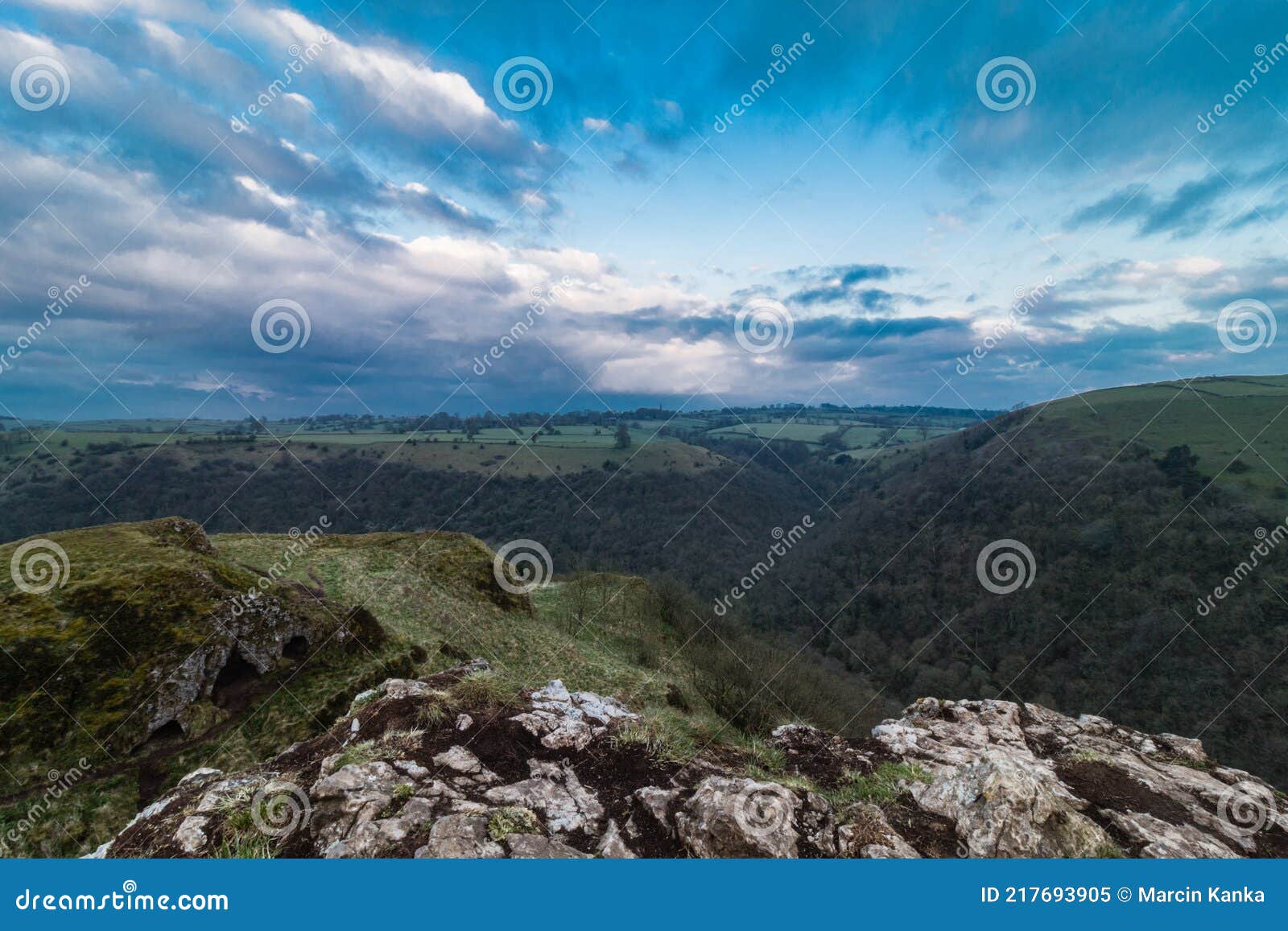 Climbing Up in the Mount on the Morning in the Peak District, Thor Cave ...