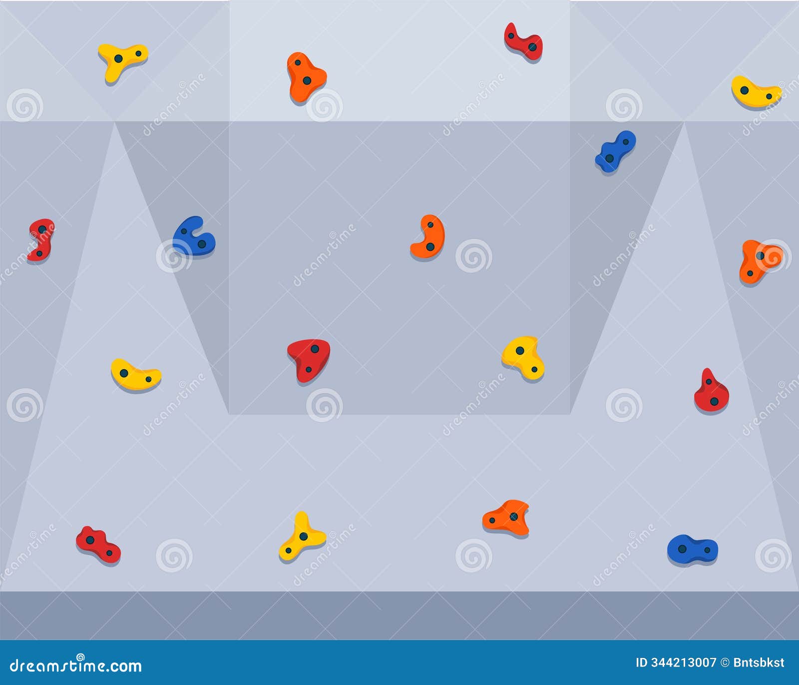 Climbing Wall with Grips. Climbing Wall, Climbing, Bouldering ...