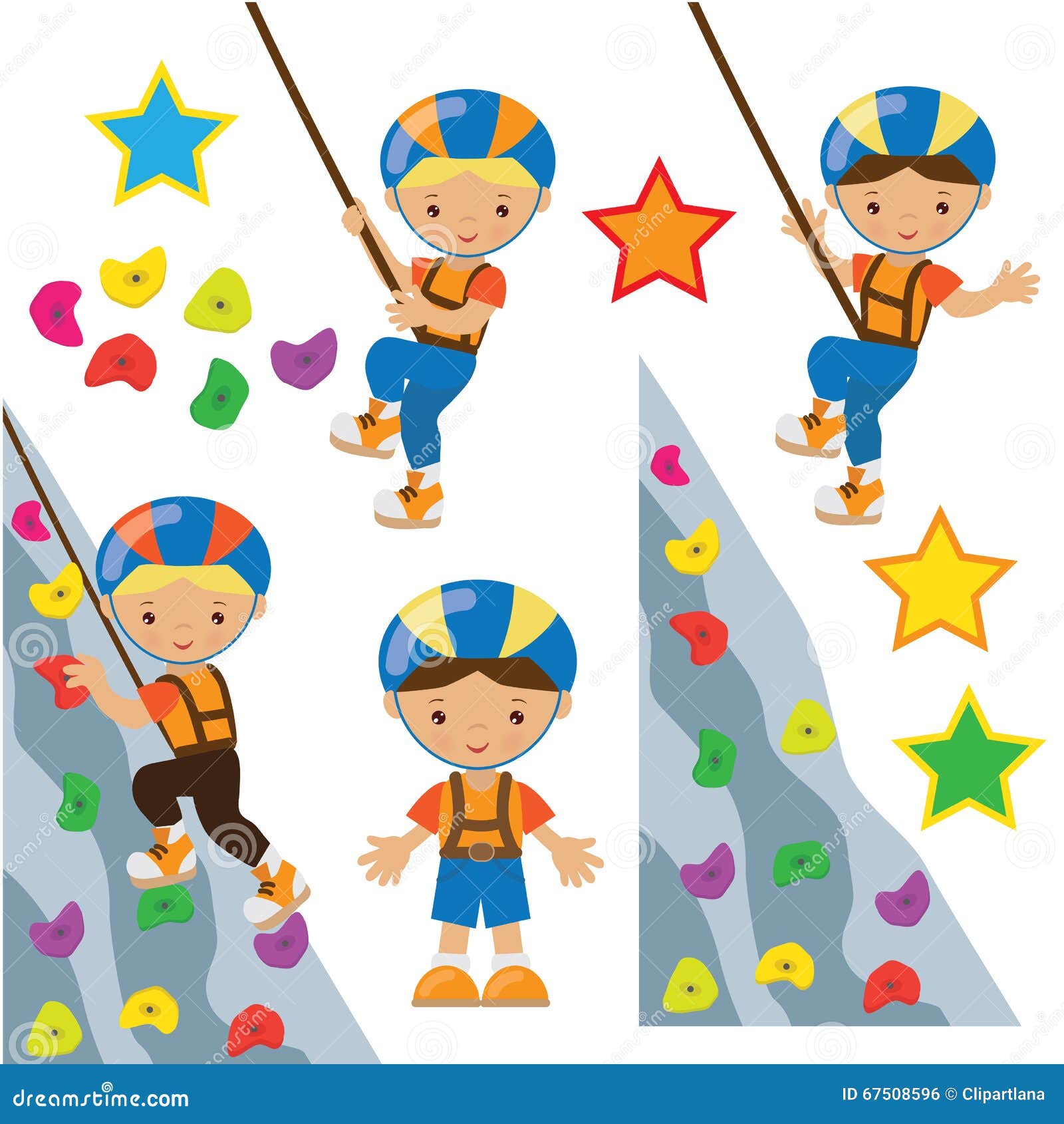 Climbing Wall Cartoon