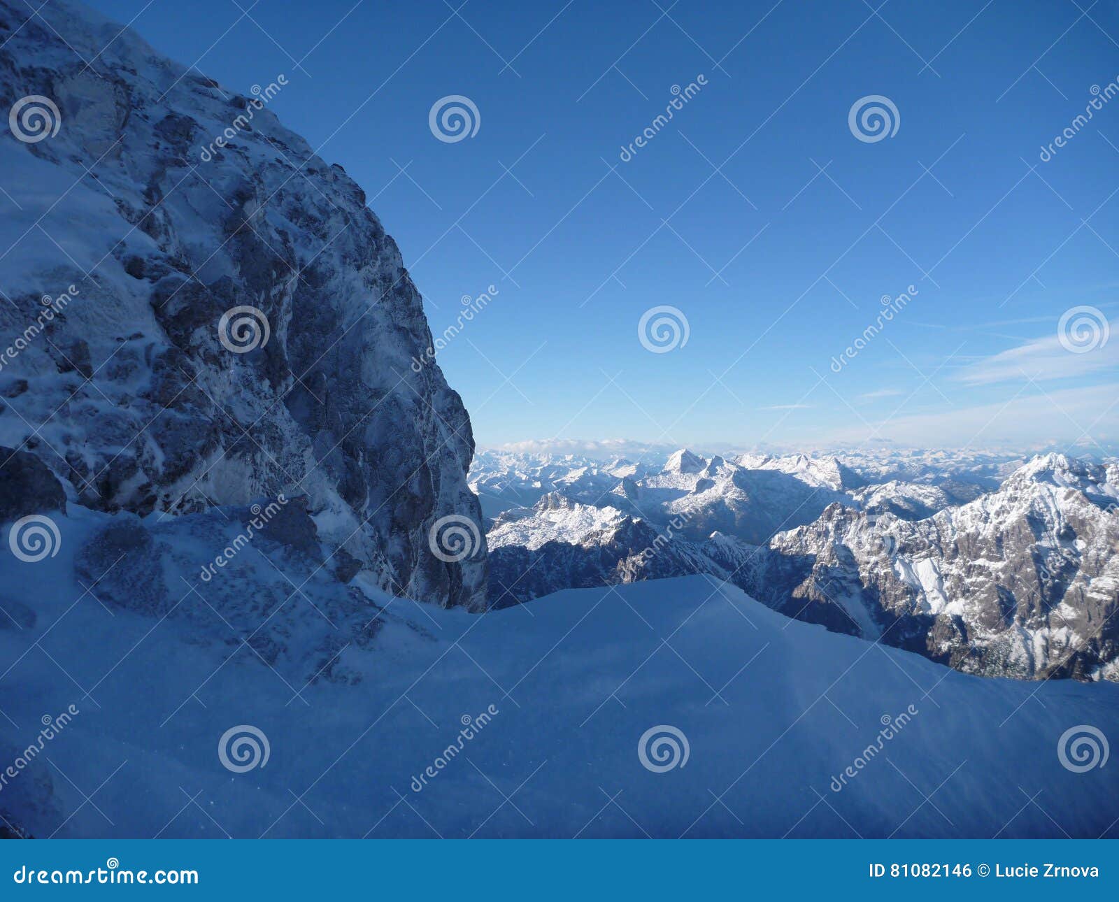Climbing the Watzmann Mountain in Early Morning Stock Photo - Image of ...
