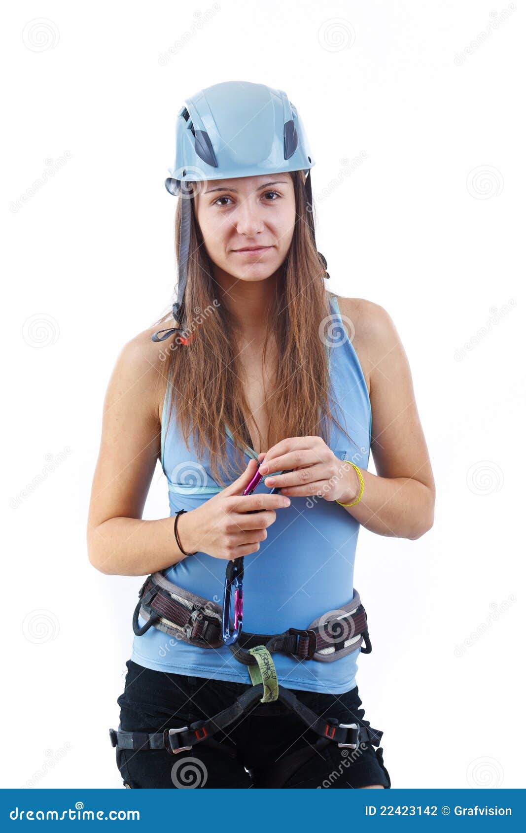 Climbing woman stock photo. Image of rope, chain, helmet - 22423142