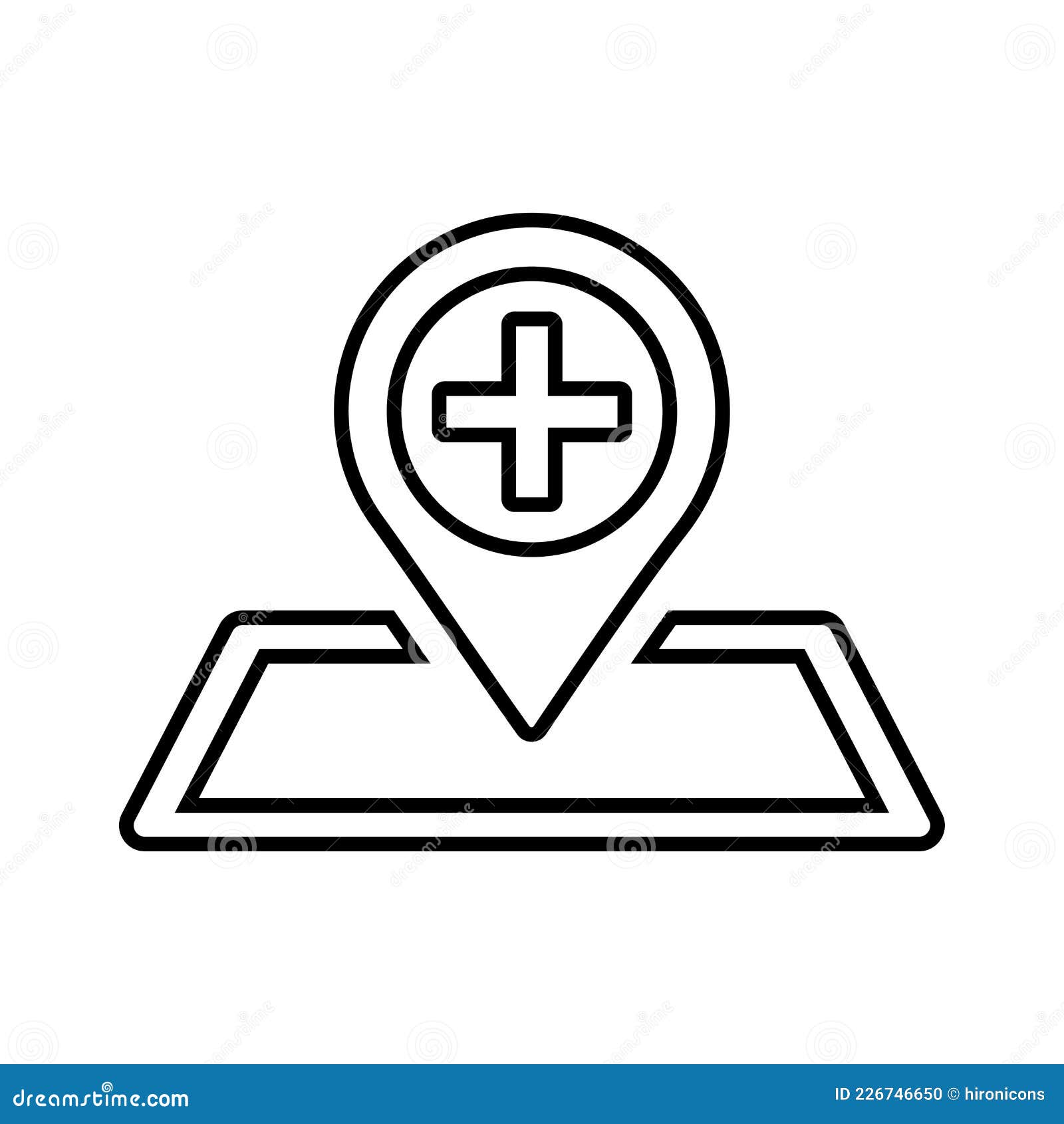 Clinic, Location, Navigation Outline Icon. Line Art Vector Stock Vector ...
