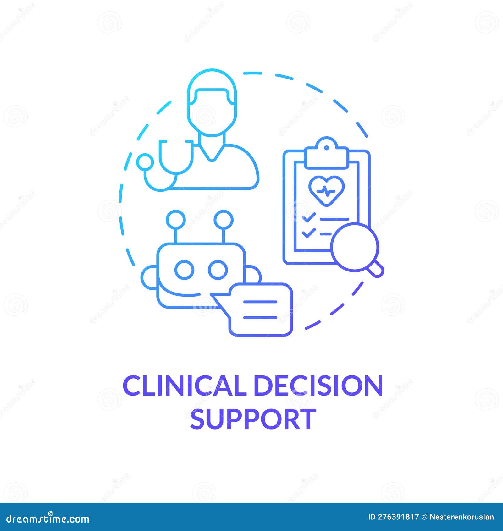 Clinical Decision Support Blue Gradient Concept Icon Stock Vector ... Clinical Decision Support Blue Gradient Concept Icon Stock Vector ...