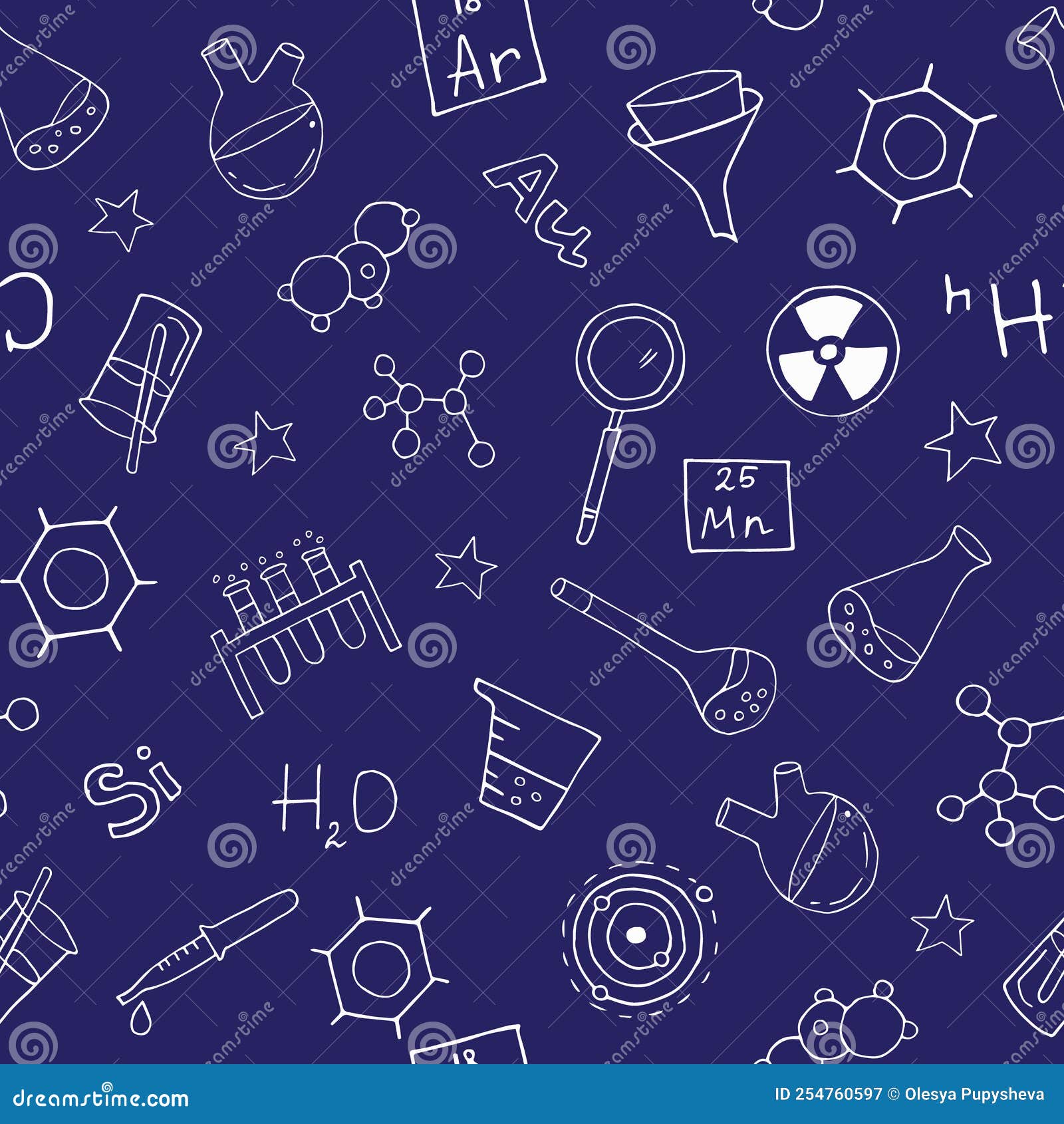 Clinical Laboratory Sciences Doodle Drawing Pattern. Stock Vector ...