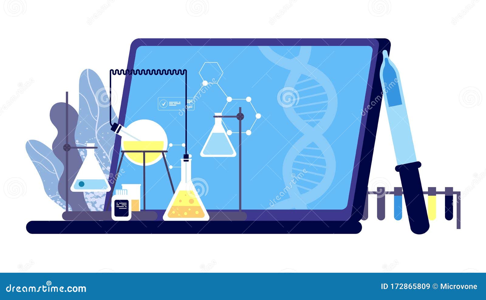 Clinical Research. Pharmaceutical Tests Illustration Stock Vector ...