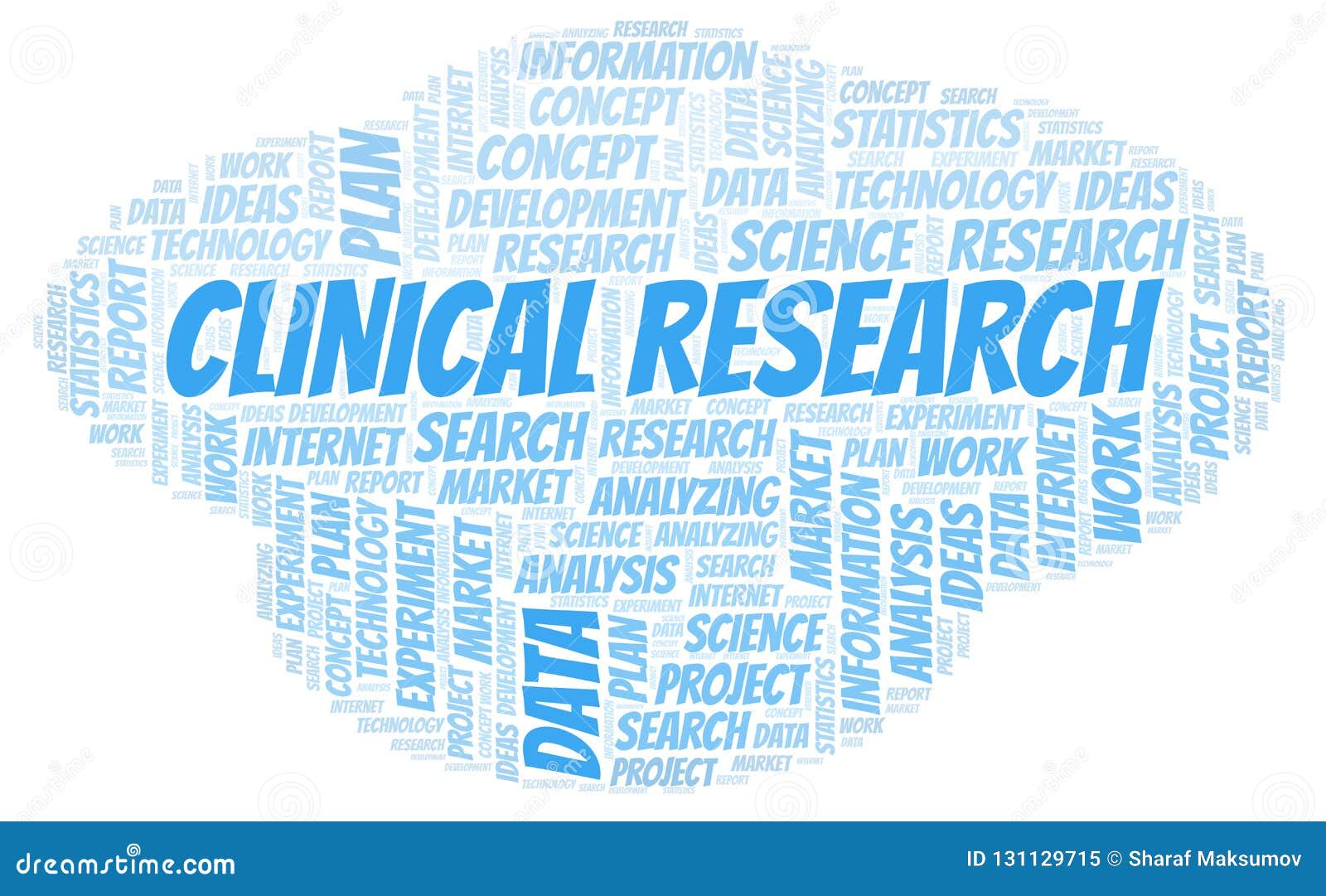 Clinical Research Word Cloud. Stock Illustration - Illustration of font ...