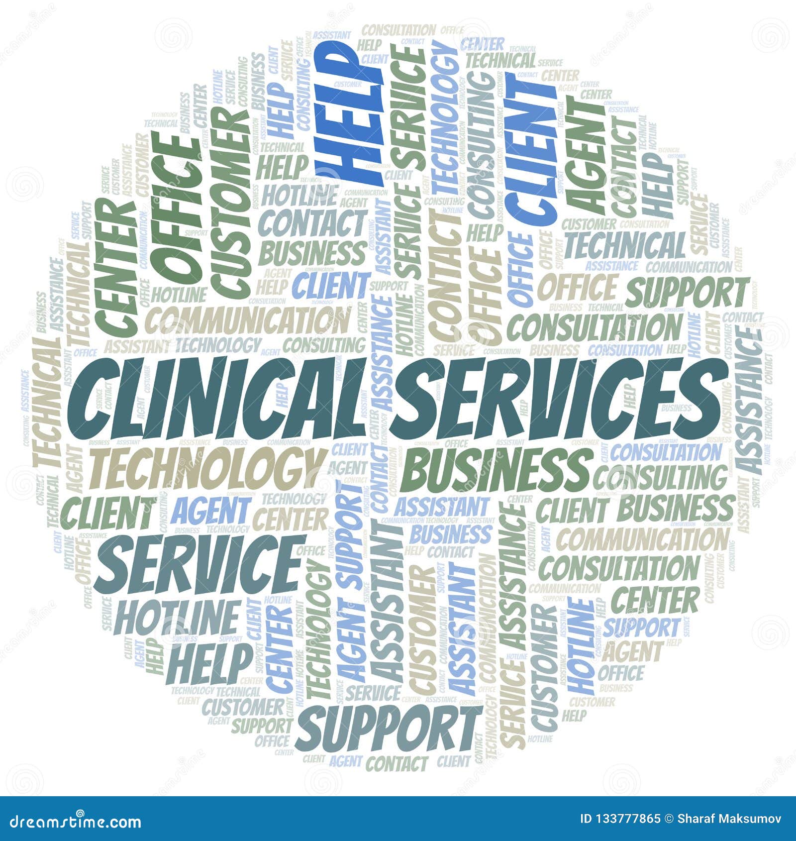 Clinical Services Word Cloud Stock Illustration - Illustration of card ...