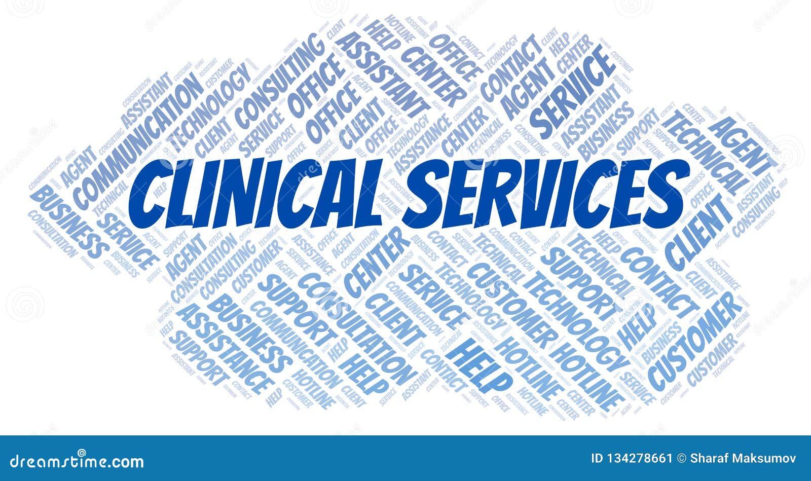Clinical Services Word Cloud Stock Illustration - Illustration of ...