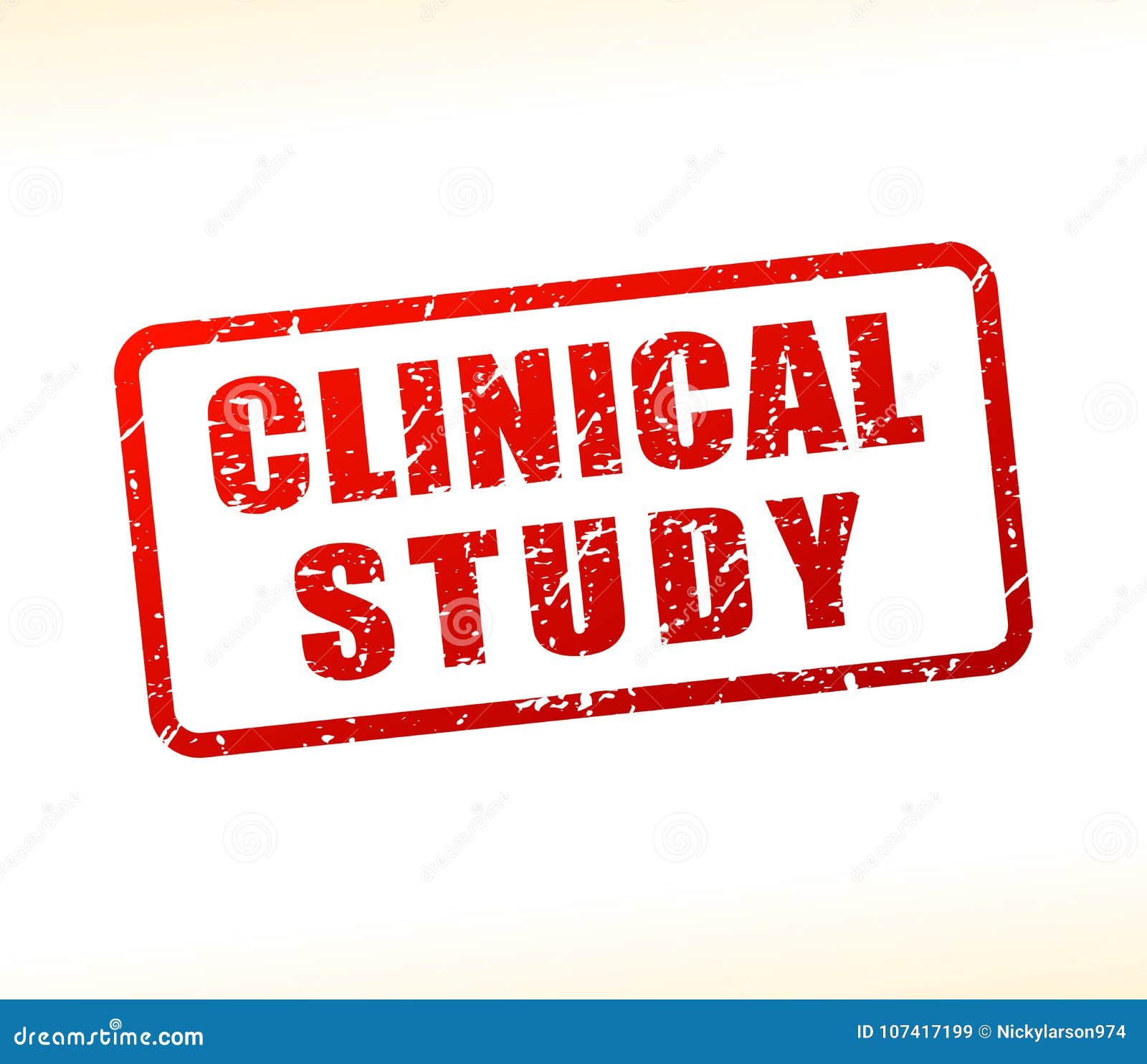 Clinical Study Text Buffered on White Background Stock Vector ...
