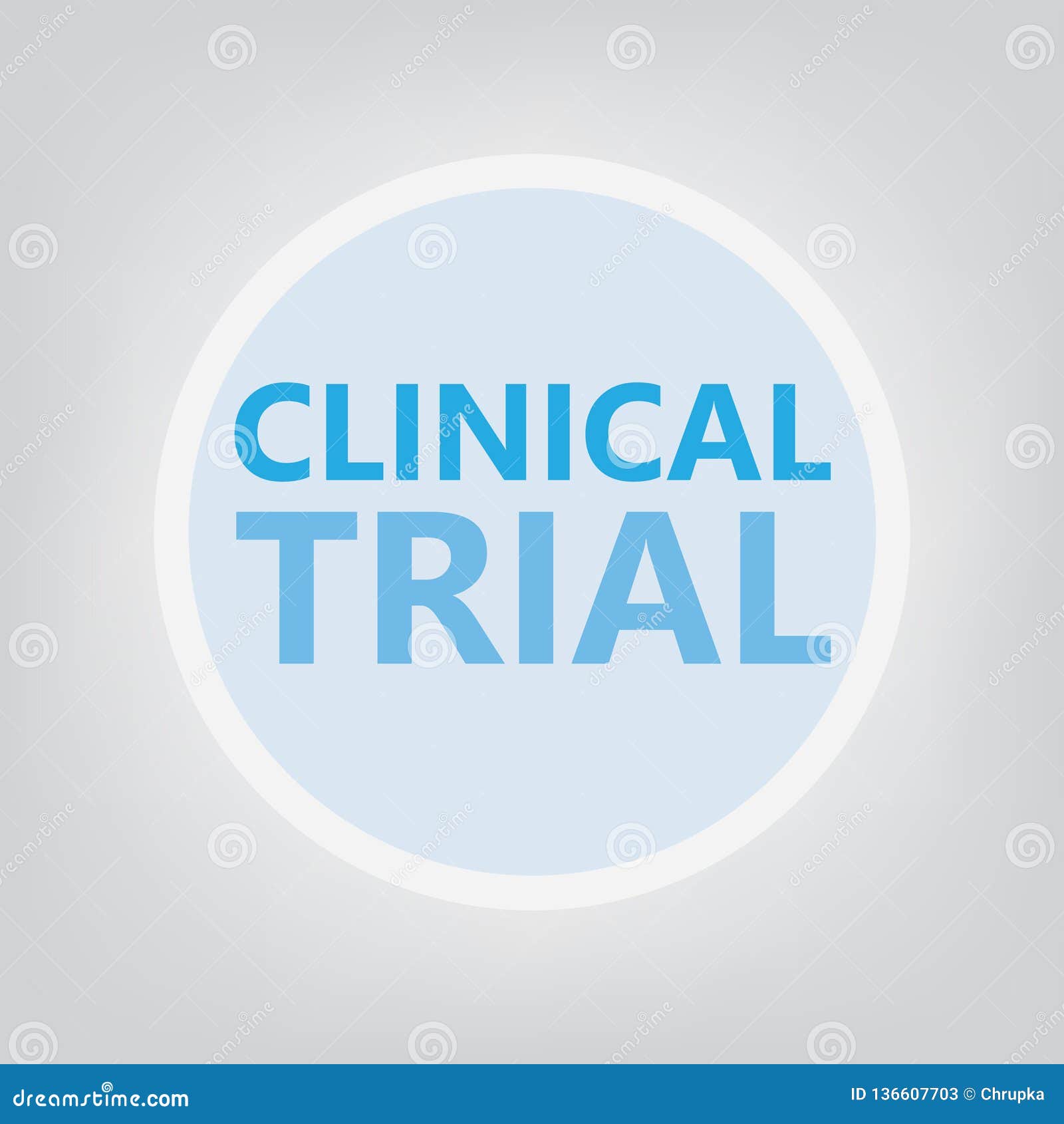 Clinical trial concept stock vector. Illustration of word - 136607703