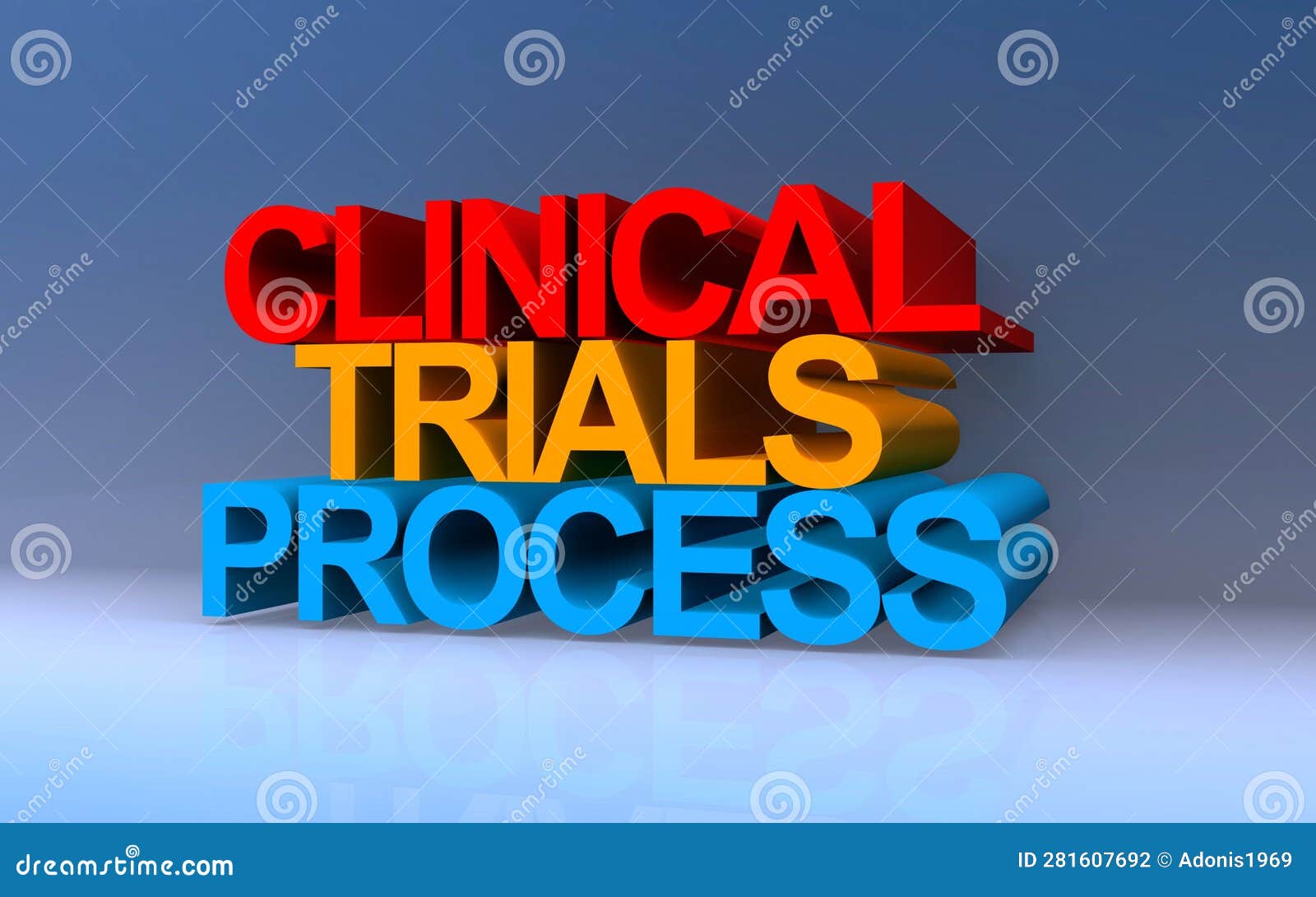 Clinical Trial Process on Blue Stock Illustration - Illustration of ...