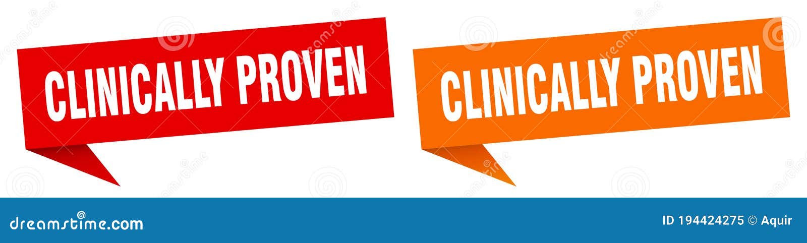 Clinically Proven Banner. Clinically Proven Speech Bubble Label Set ...