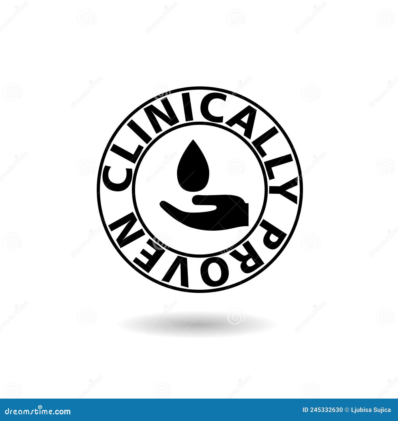 Clinically Proven Icon with Shadow Stock Vector - Illustration of ...