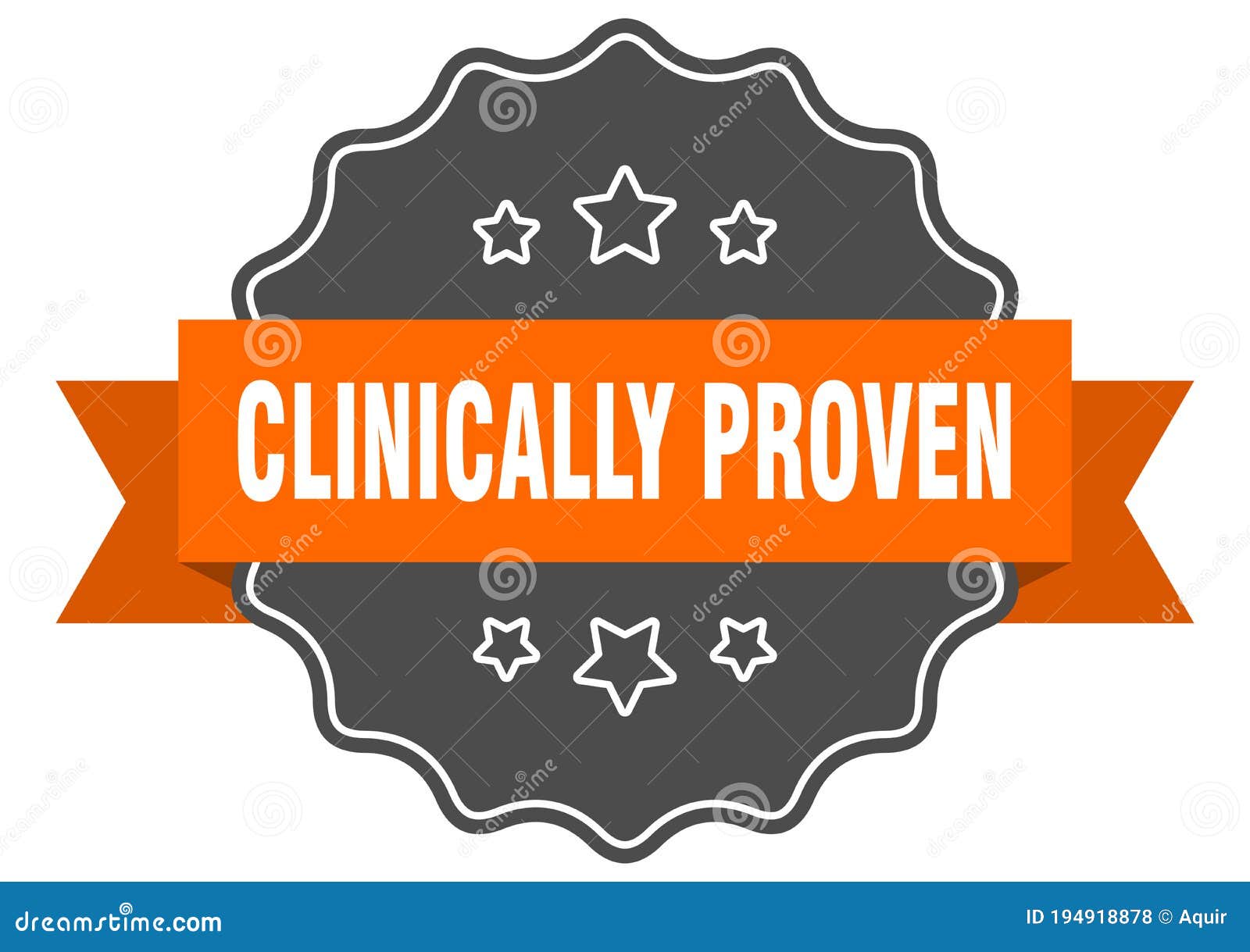 Clinically proven label stock vector. Illustration of badge - 194918878