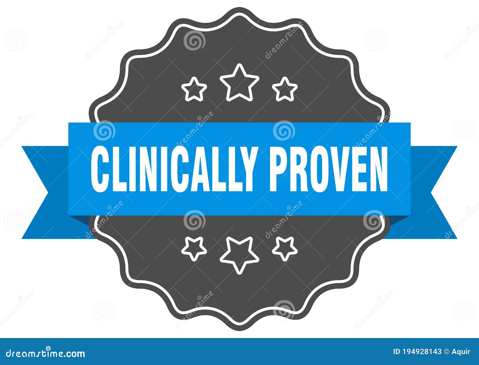 Clinically proven label stock vector. Illustration of circle - 194928143