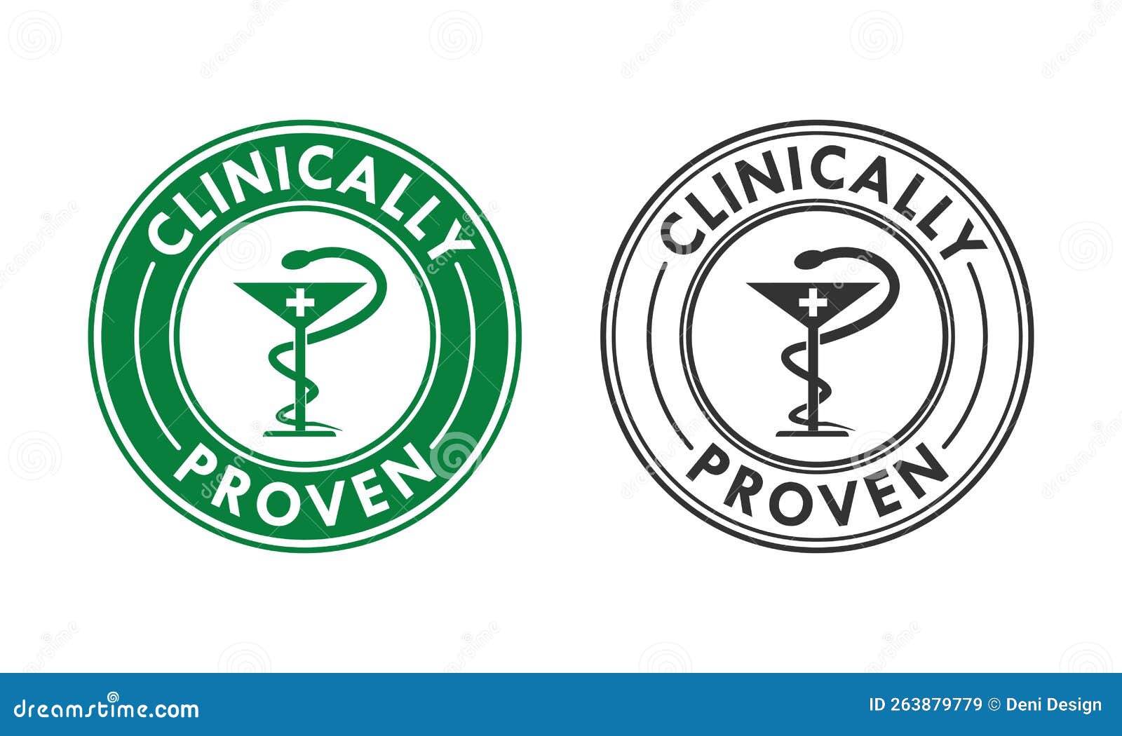 Clinically proven logo stock vector. Illustration of logo - 263879779